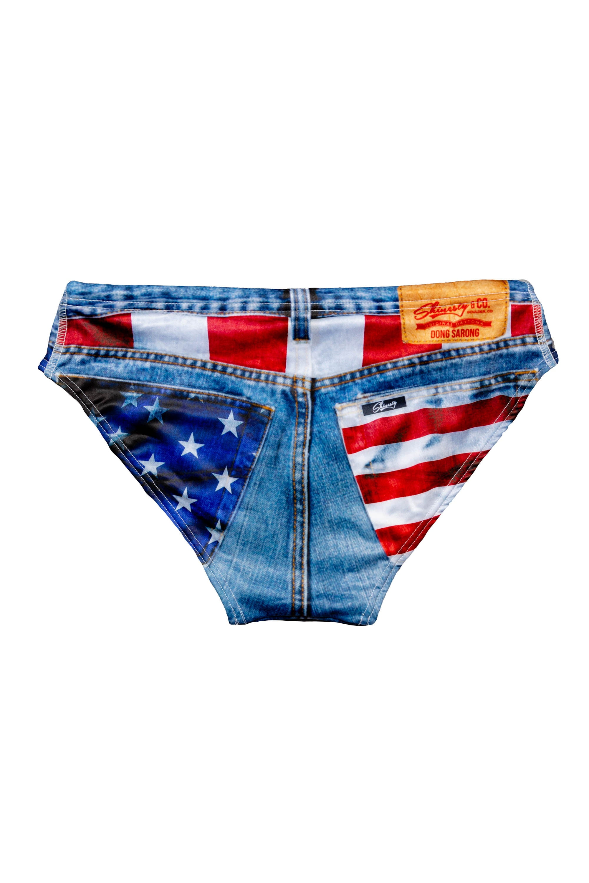 The Chattahoochee Daddy - Shinesty USA Denim Print Swim Brief Small ...