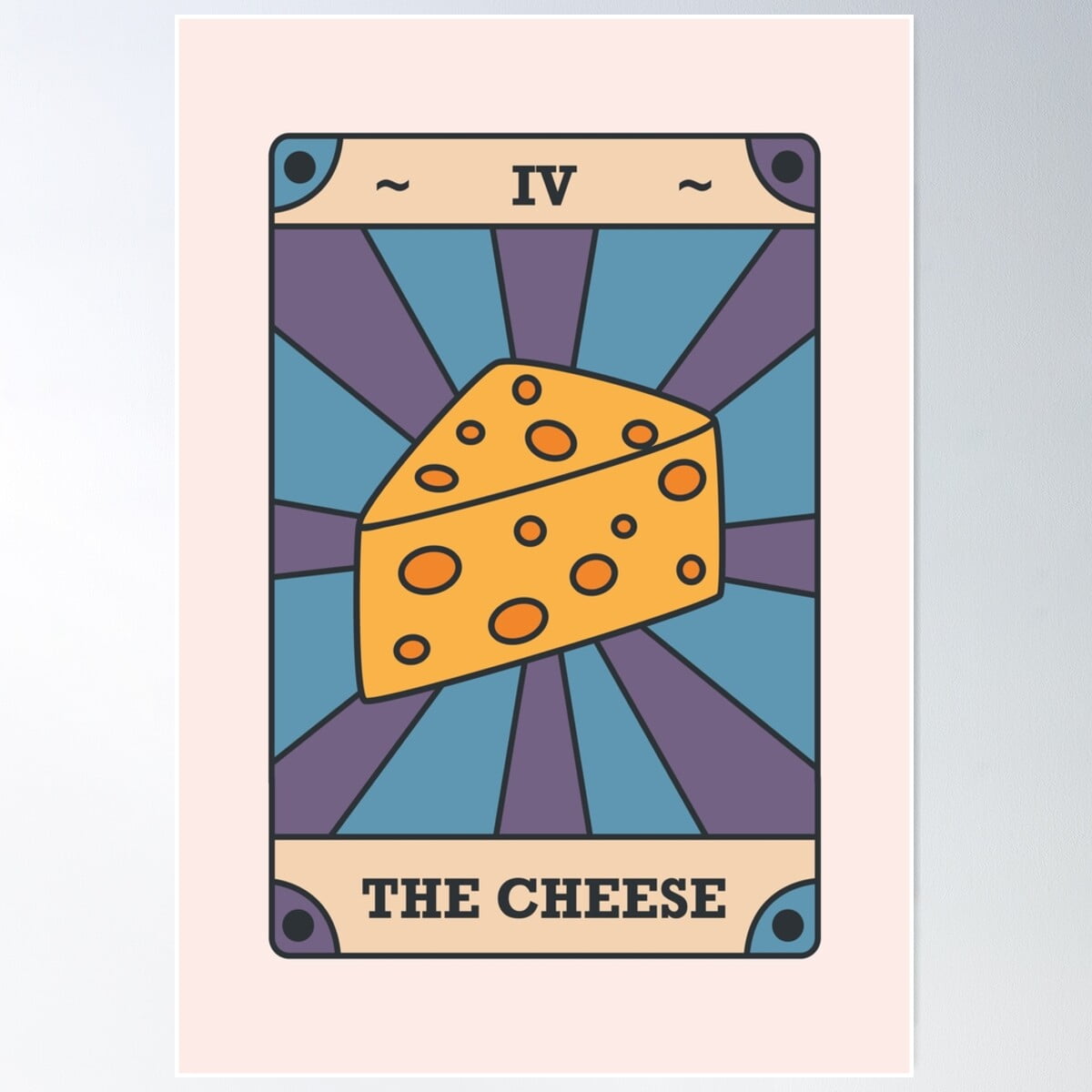 The Cheese Modern Tarot Card Poster Wall Art, Modern Wall Decor For ...
