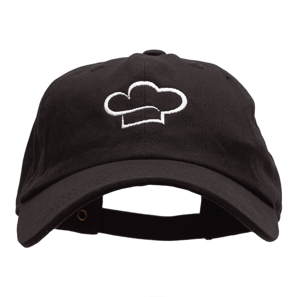 The Chef Hat Helmet Embroidered Washed Cap - Black OSFM - Walmart.com
