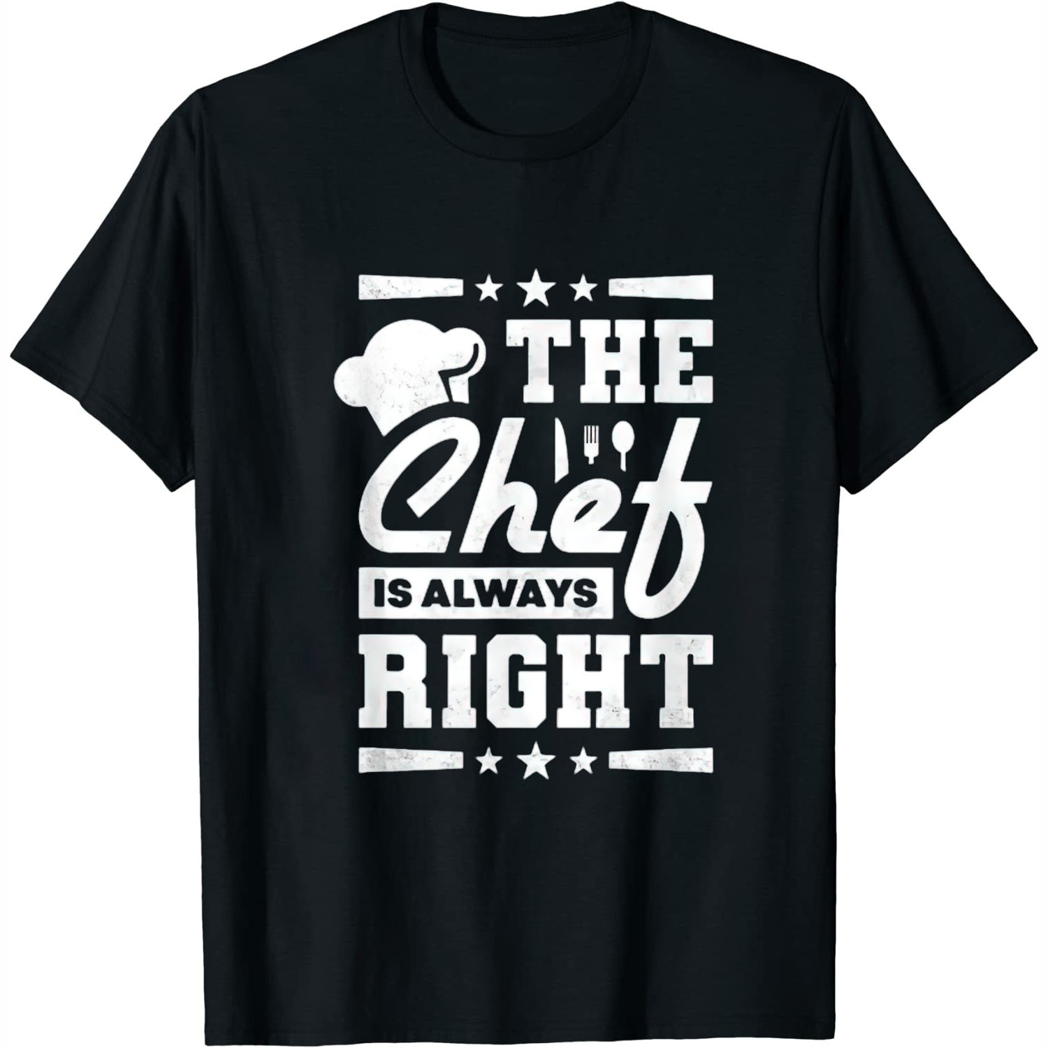 The Chef Is Always Right, Cooking Womens T-Shirt Black L - Walmart.com