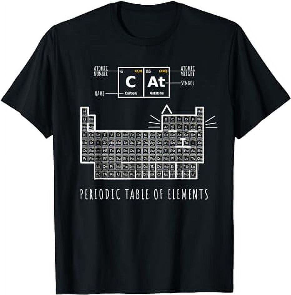 The Chemistry Cat, Periodic Table Of Elements T-Shirt - Walmart.com