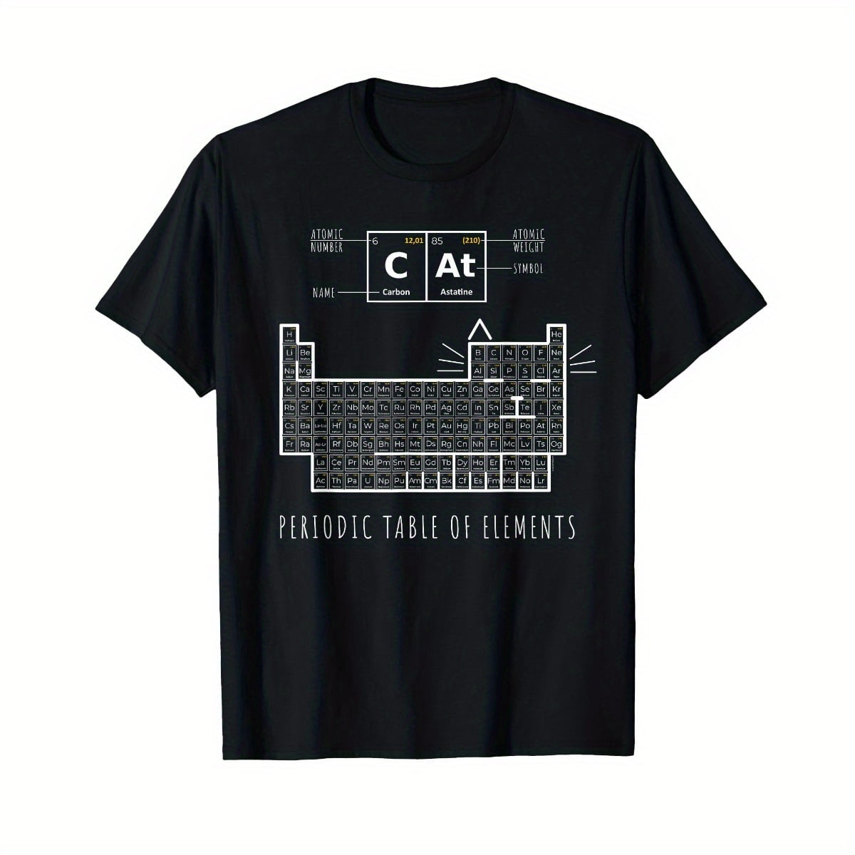 The Chemistry Cat. Periodic Table Of Elements T-Shirt - Walmart.com