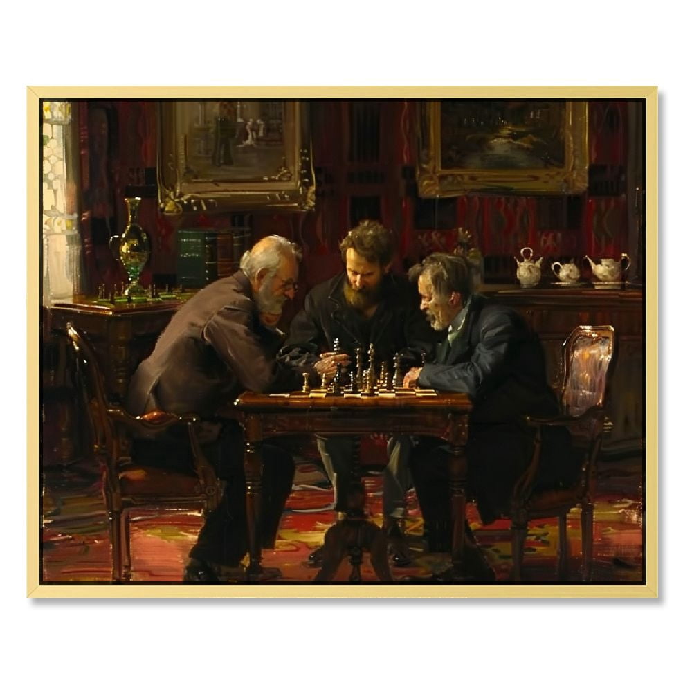 The Chess Players Posters Room Aesthetics Canvas Prints Eclectic Home ...
