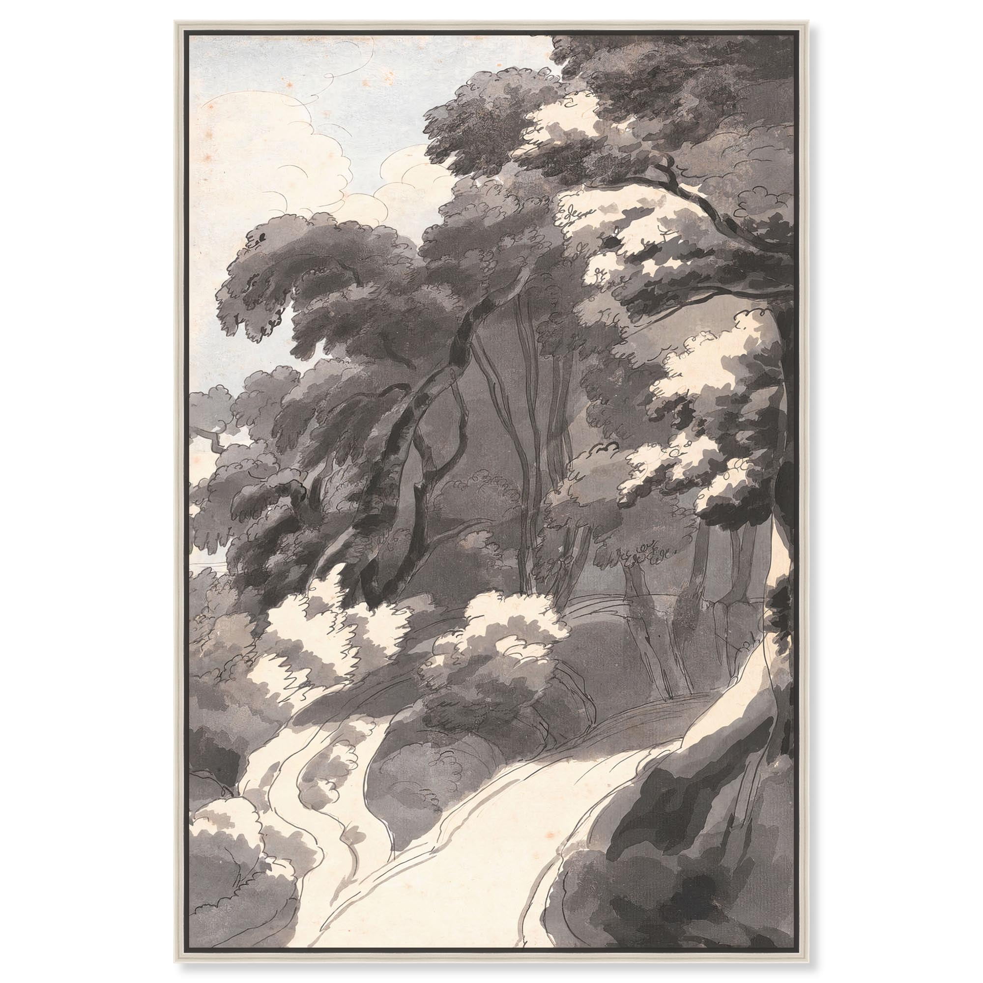 The Chestnut Grove Canvas Vintage Landscape Art by Art Remedy, Silver ...
