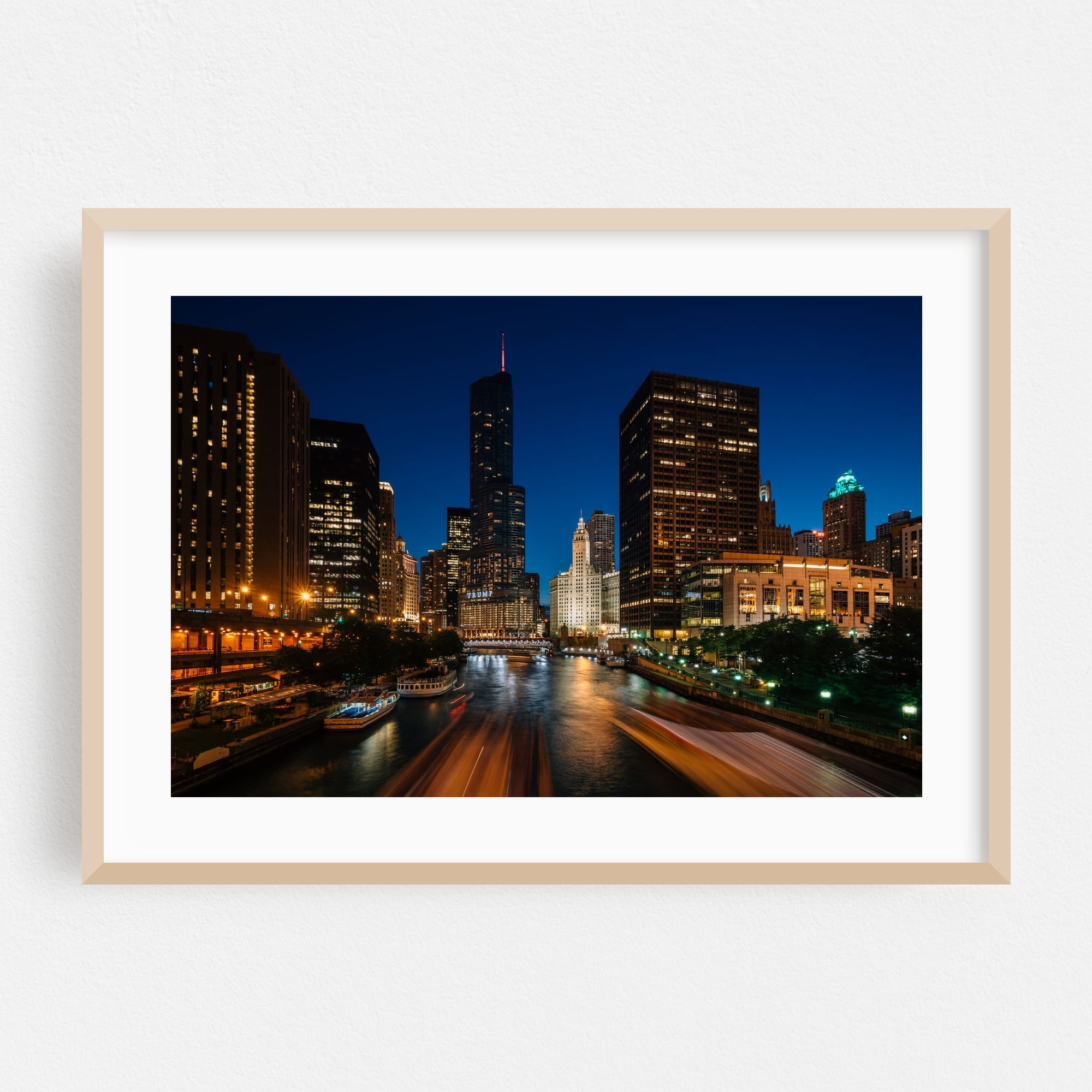 The Chicago River - Chicago Illinois Photography Cityscape Nightlife ...