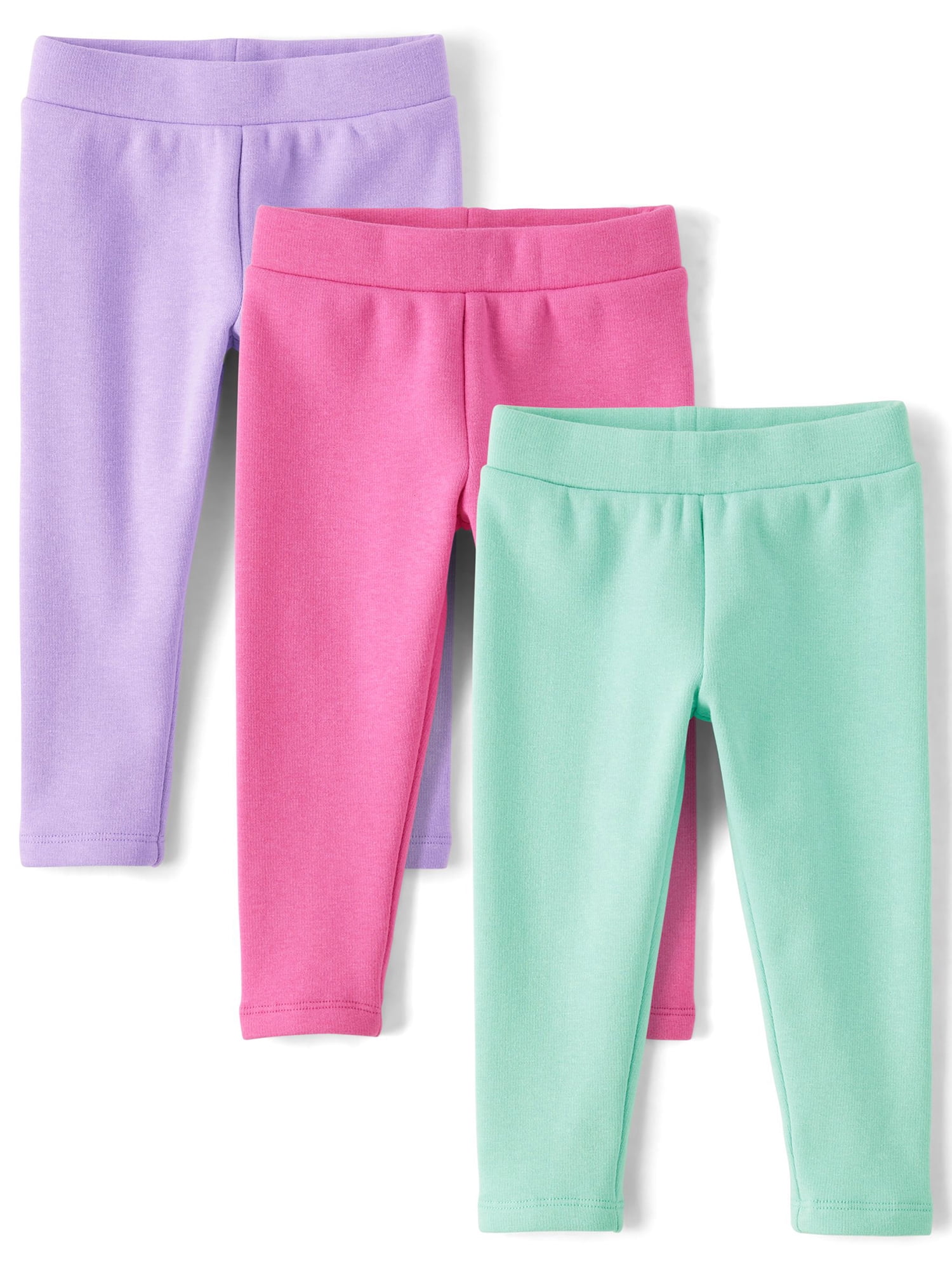 The Children's Place Toddler Girls Velboa Cozy Leggings, 3-Pack, Sizes ...