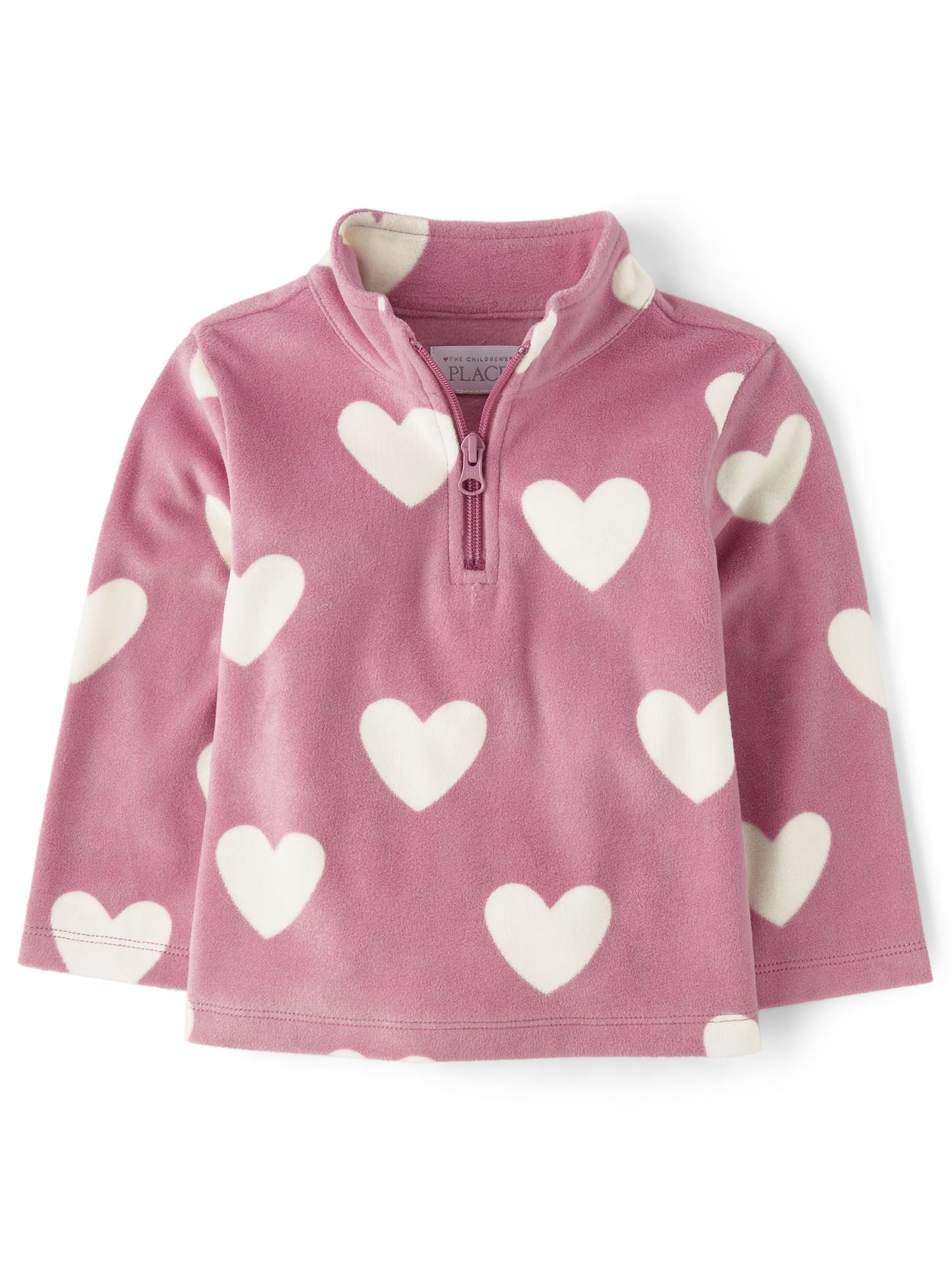 The Children's Place Toddler Girls Half Zip Fleece Pullover, Sizes 12M ...
