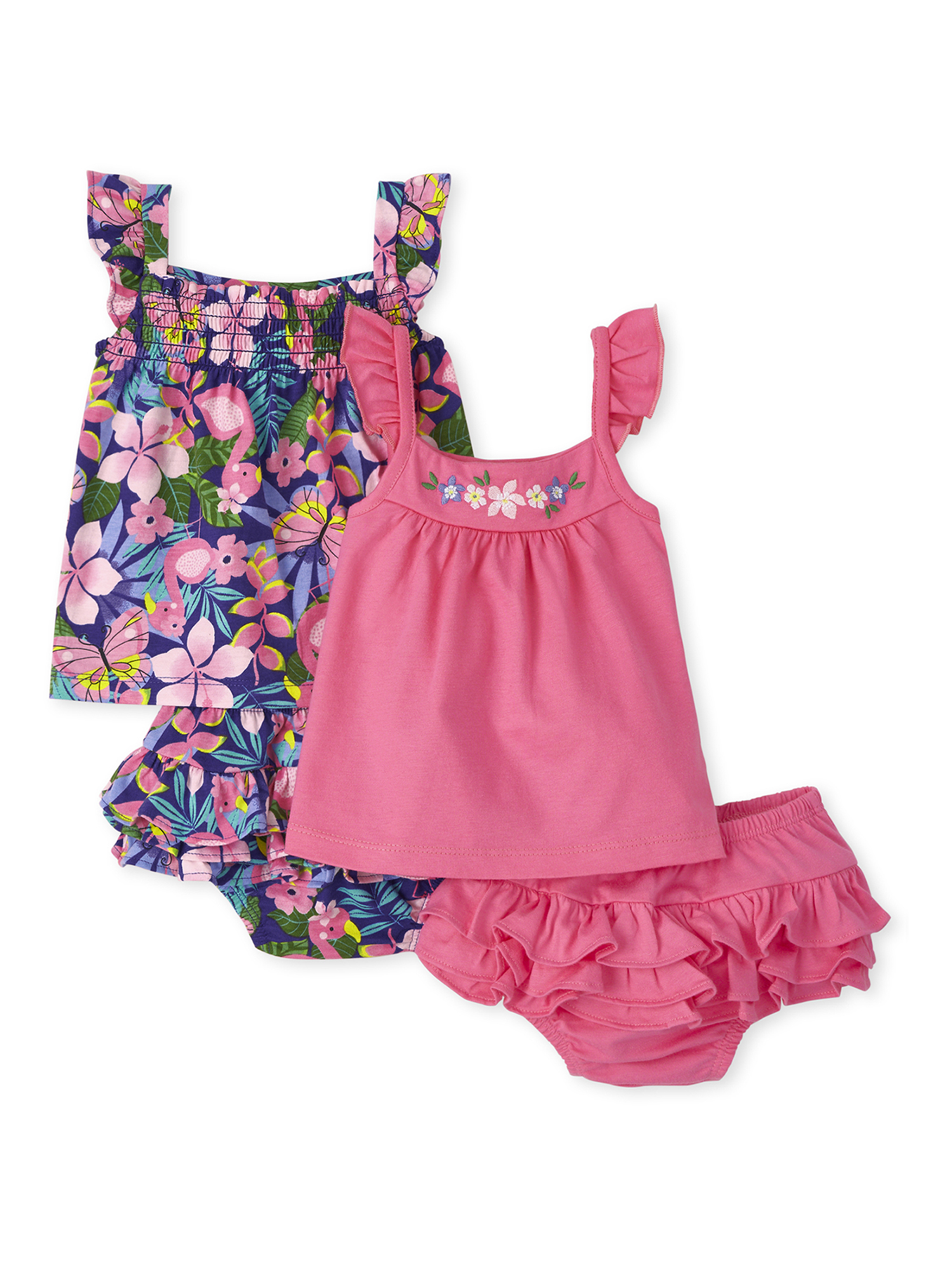 The Children's Place Baby Girl & Toddler Girl 4 Piece Tank And Diaper ...