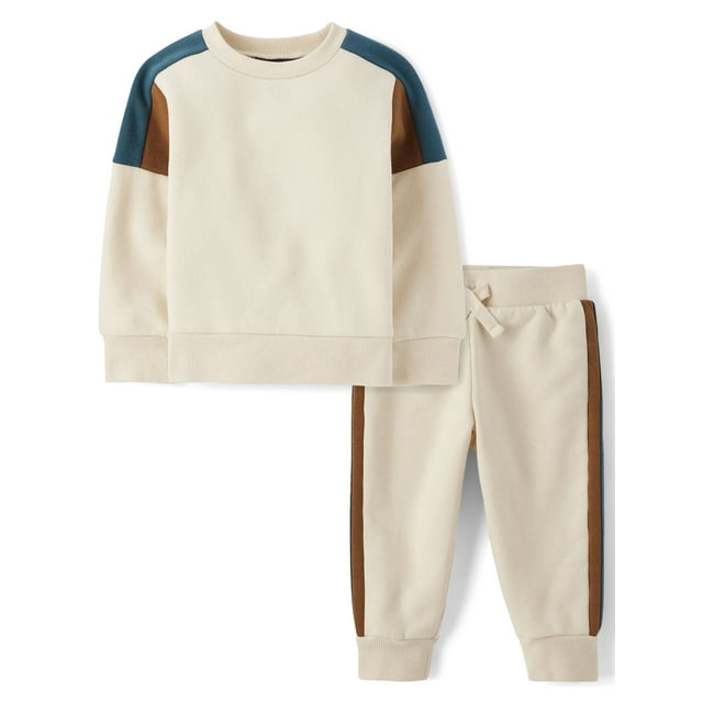The Children's Place Baby & Toddler Boys Colorblock Sweater and Jogger ...