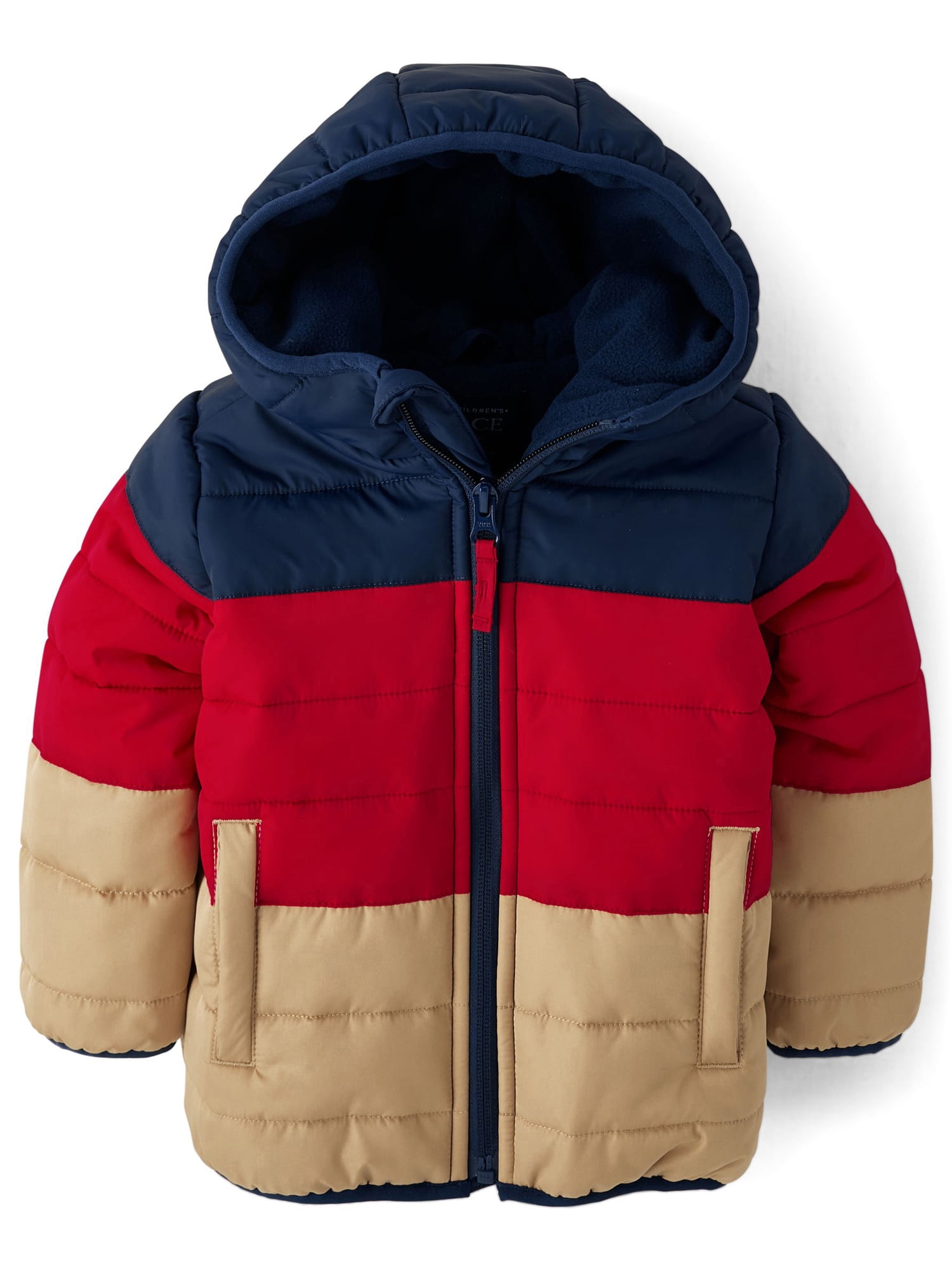 The Children's Place Baby & Toddler Boys Hooded Colorblock Puffer ...