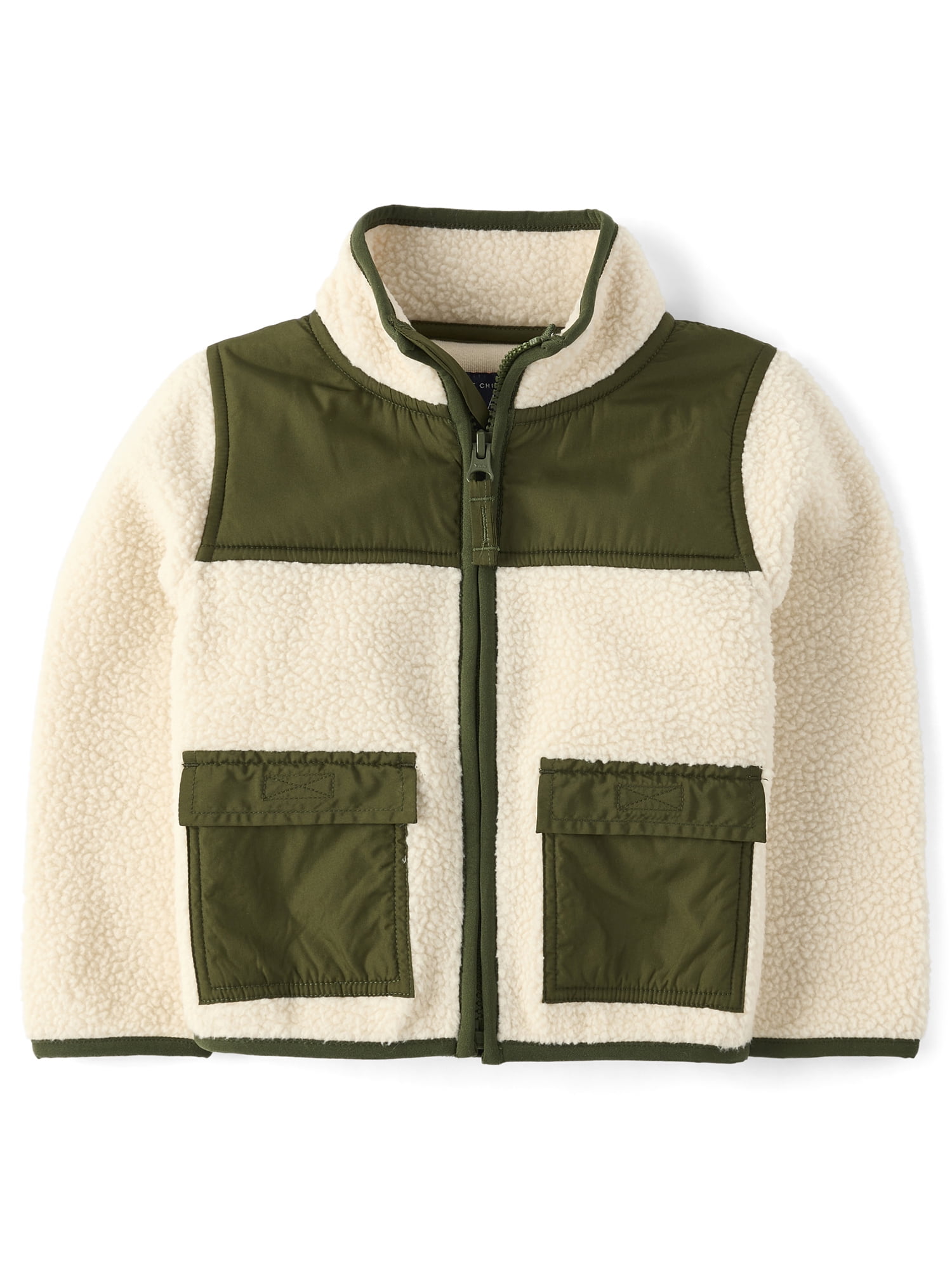 The Children's Place Baby & Toddler Boys Contrast Utility Zip Up Sherpa ...