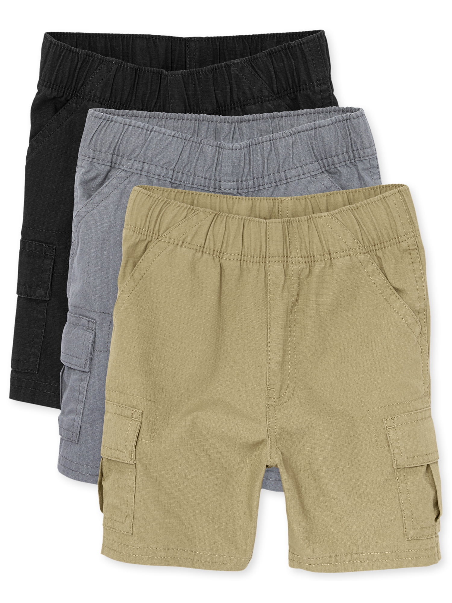 The Children's Place Baby & Toddler Boys Pull-On Cargo Short, 3-Pack ...