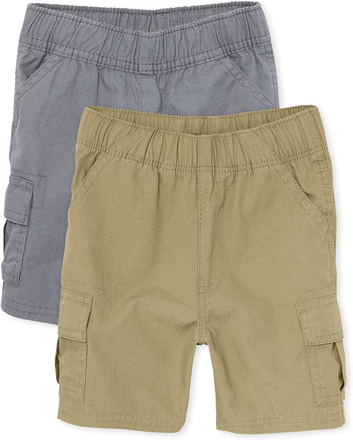 The Children's Place Baby Toddler Boys Pull-On Cargo Shorts, 2-Pack ...