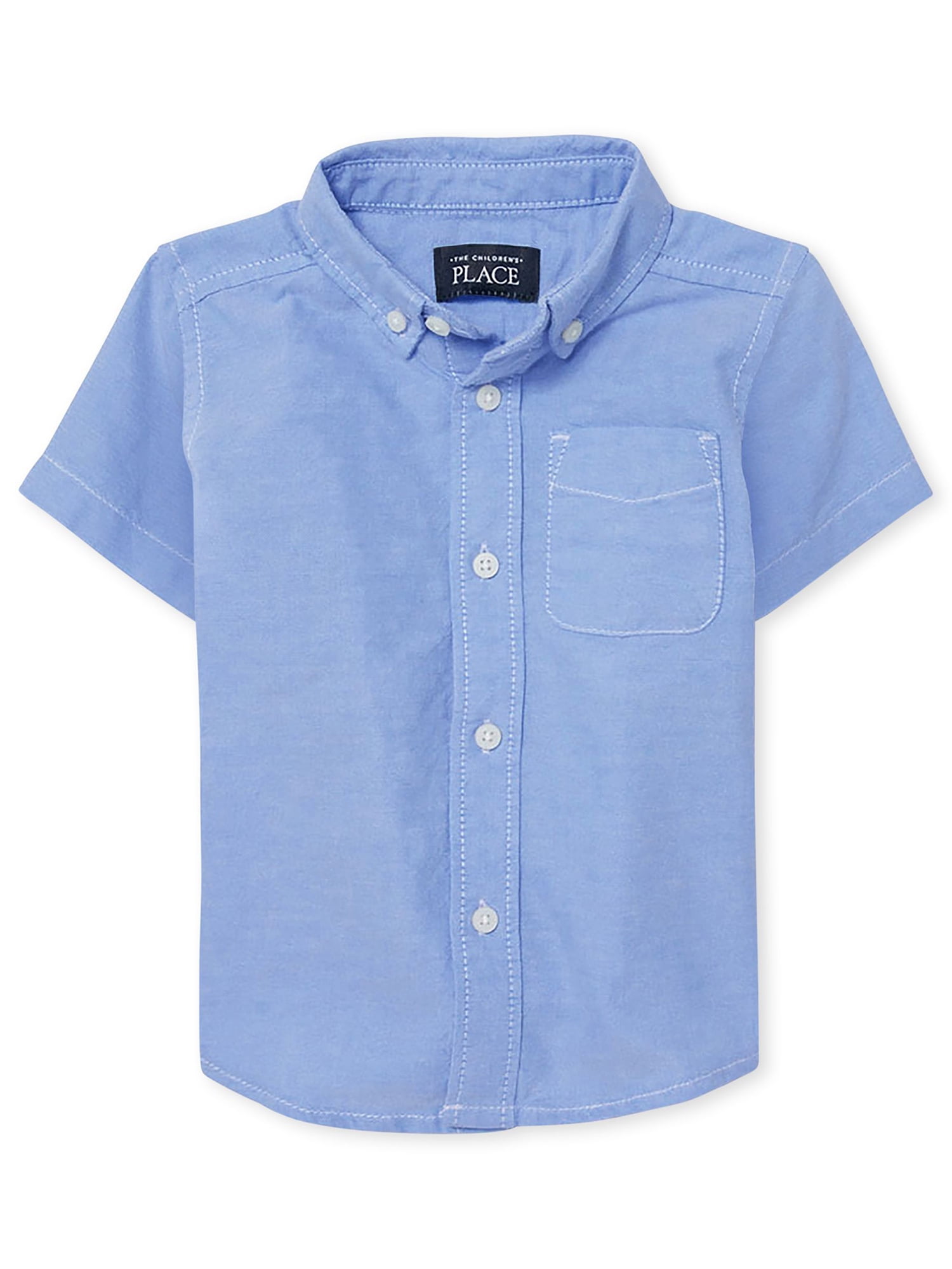 The Children's Place Baby Toddler Boys Short Sleeve Button Up Shirt ...