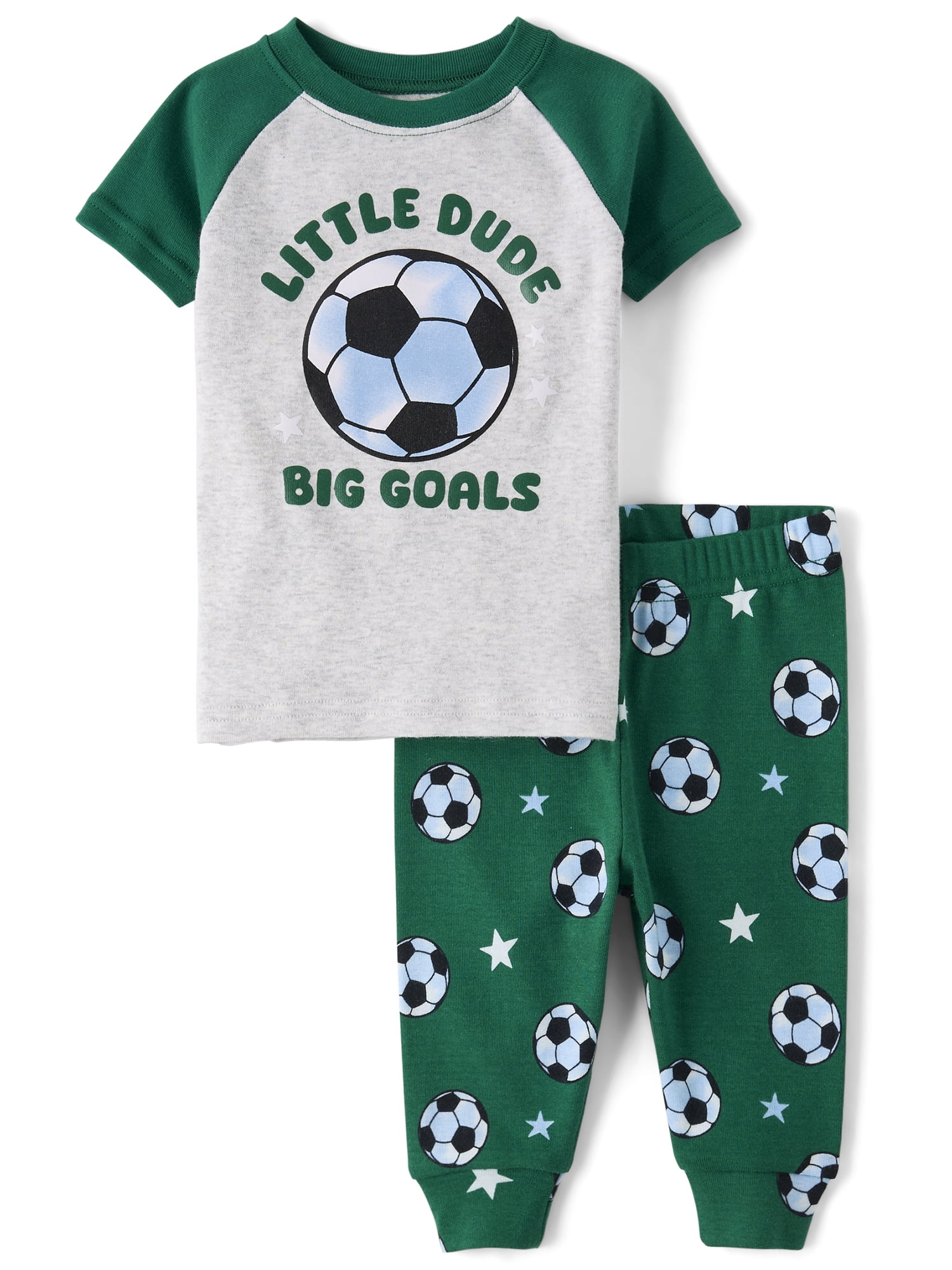 The Children's Place Baby & Toddler Boys Short Sleeve Soccer Goals Snug ...