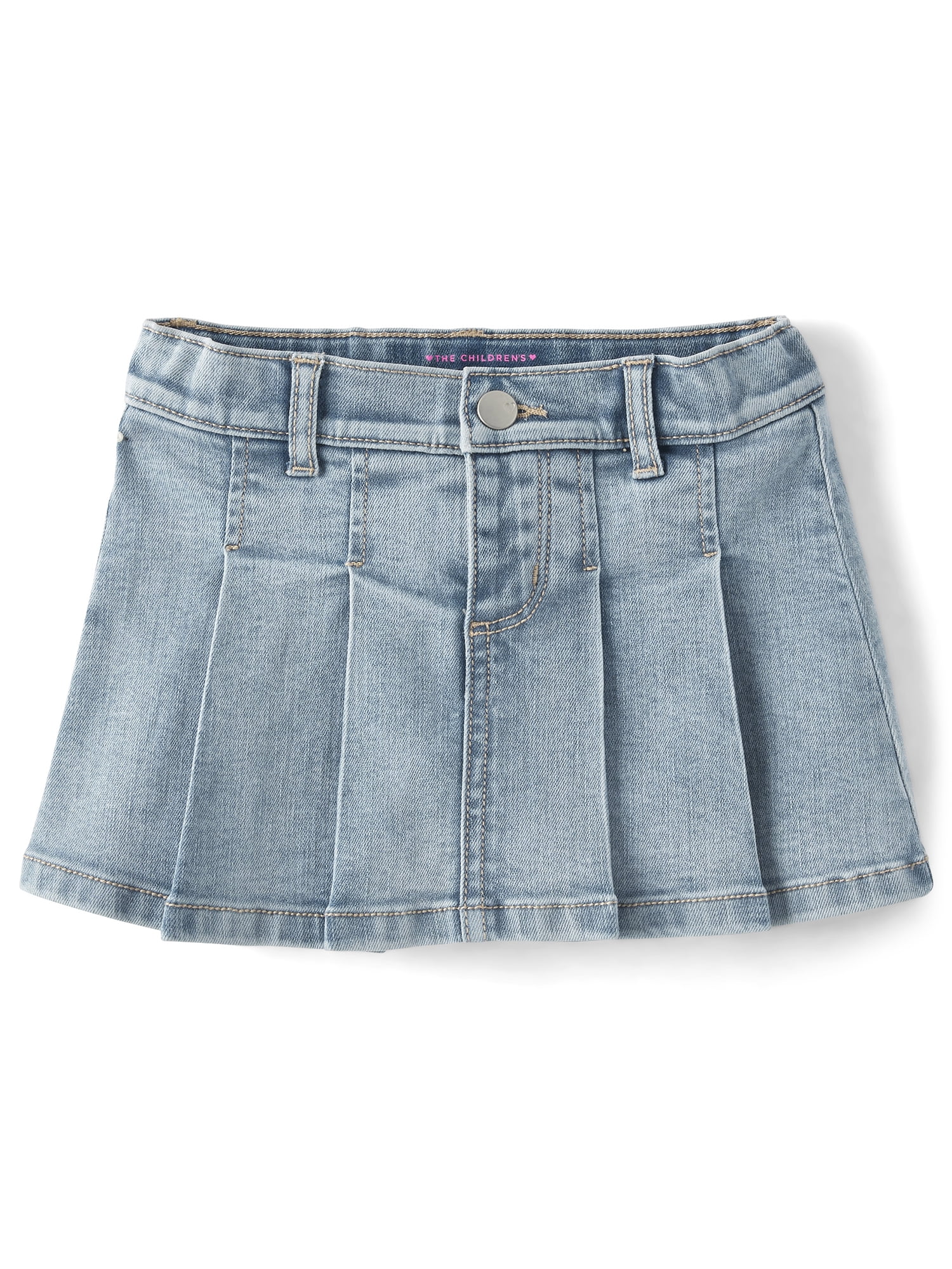 The Children's Place Baby & Toddler Girls Pleated Denim Skort, Sizes ...
