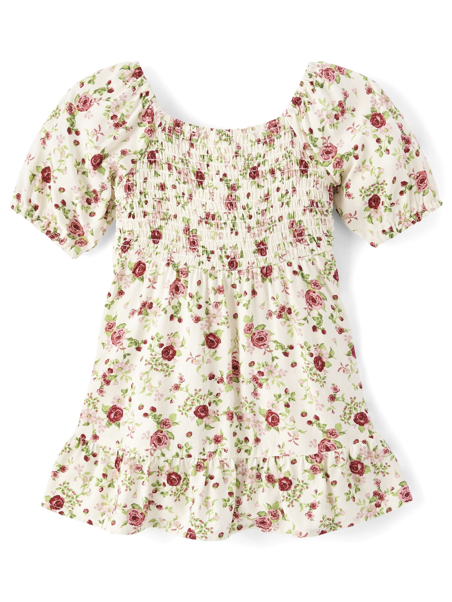 The Children's Place Baby Toddler Girls Short Sleeve Smocked Floral ...