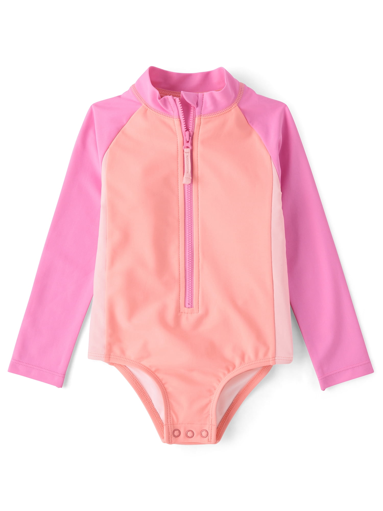 The Children's Place Baby & Toddler Girls Half Zip One-Piece Rashguard ...