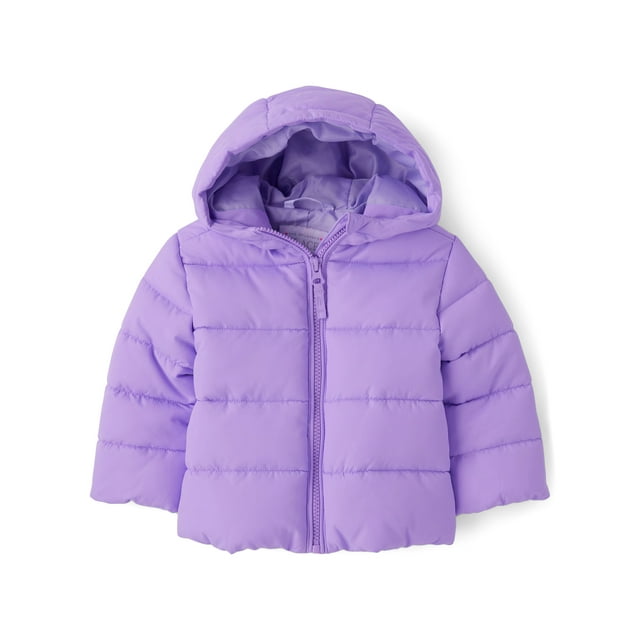 The Children's Place Baby Toddler Girls Winter Hooded Puffer Jacket ...