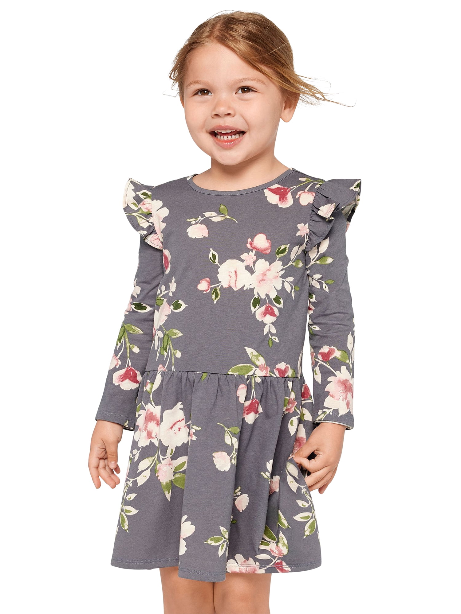 The Children's Place Baby & Toddler Girls Long Sleeve Flutter Dress ...