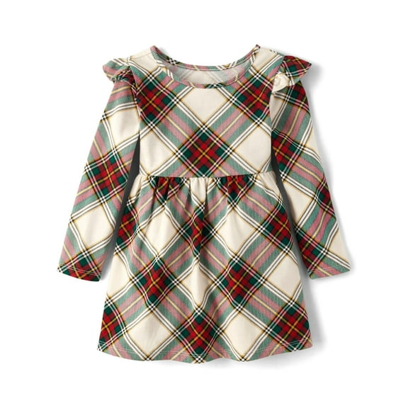 The Children's Place Baby & Toddler Girls Long Sleeve Plaid Drop Waist ...