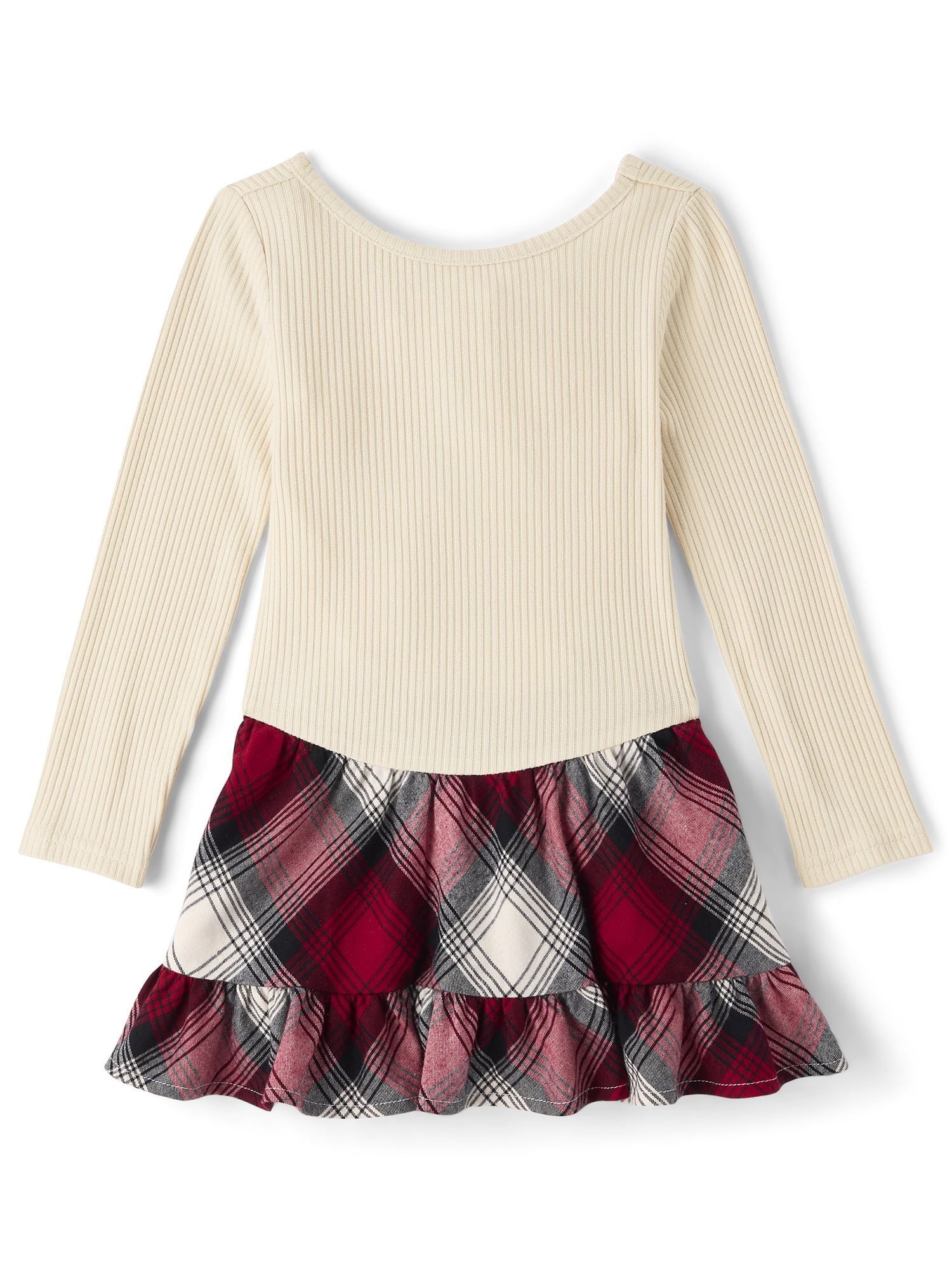 The Children's Place Baby & Toddler Girls Long Sleeve Plaid Drop Waist ...