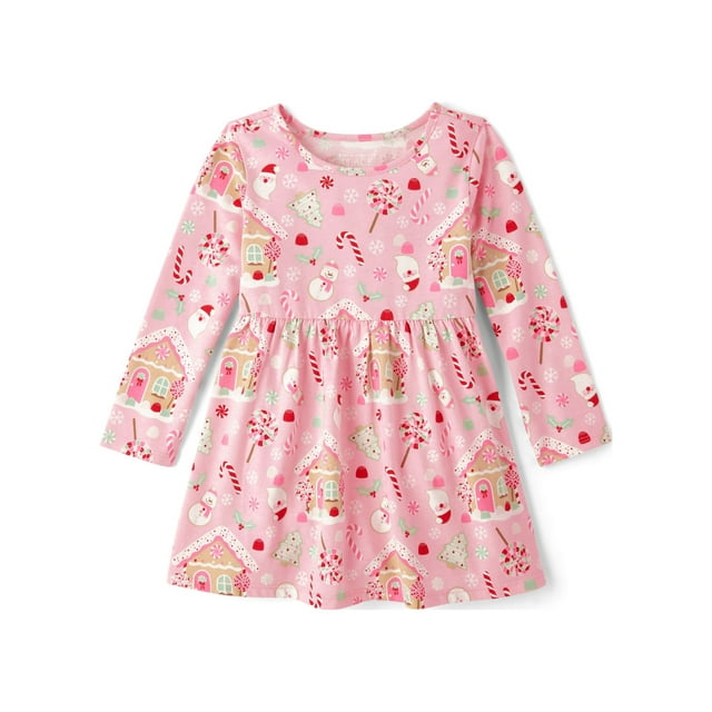 The Children's Place Baby & Toddler Girls Long Sleeve X-Mas Dress ...