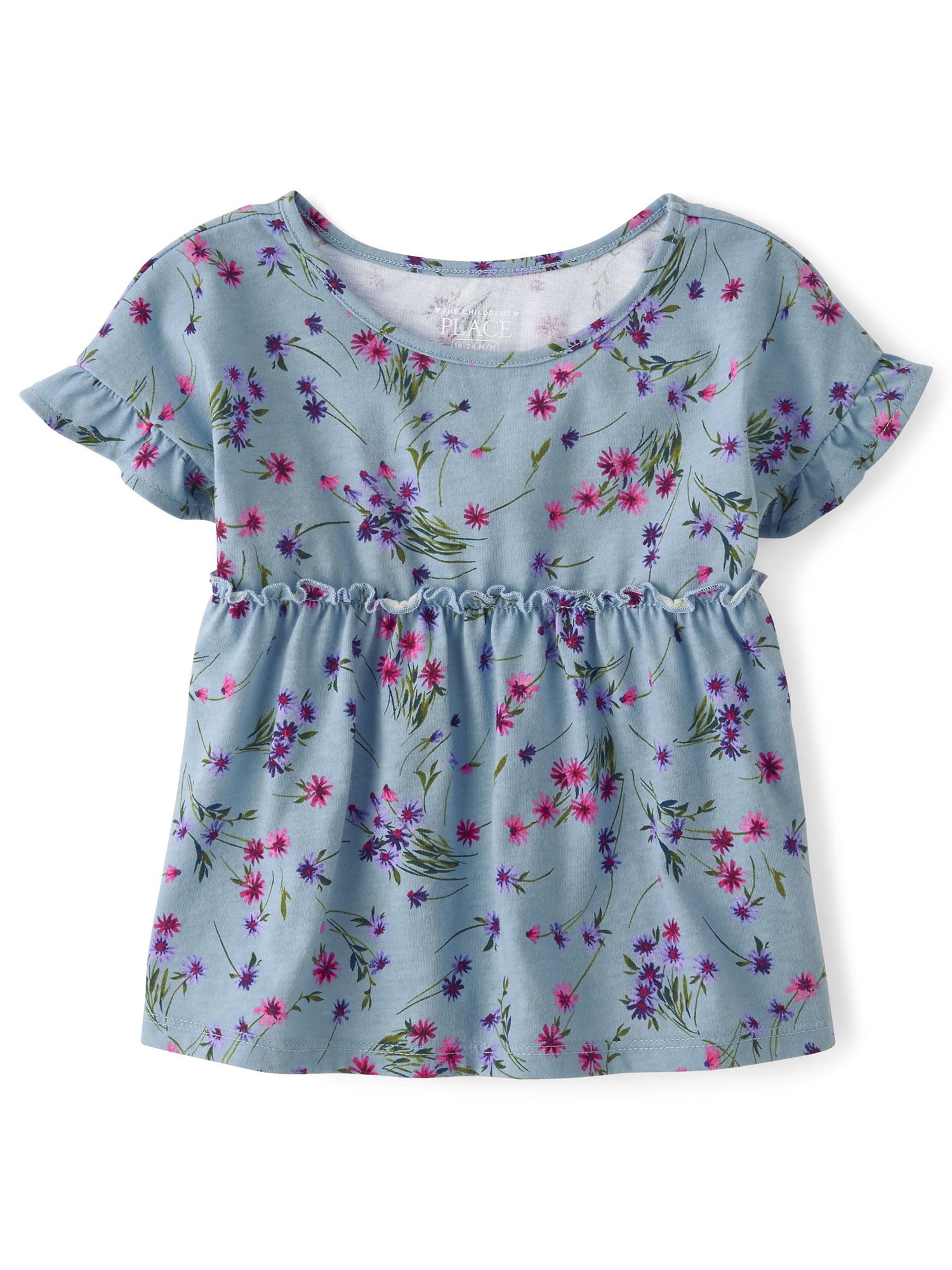 The Children's Place Baby Toddler Girls Short Sleeve Dolman Flutter Top ...