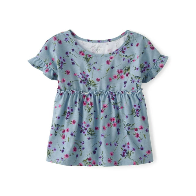 The Children's Place Baby Toddler Girls Short Sleeve Dolman Flutter Top ...