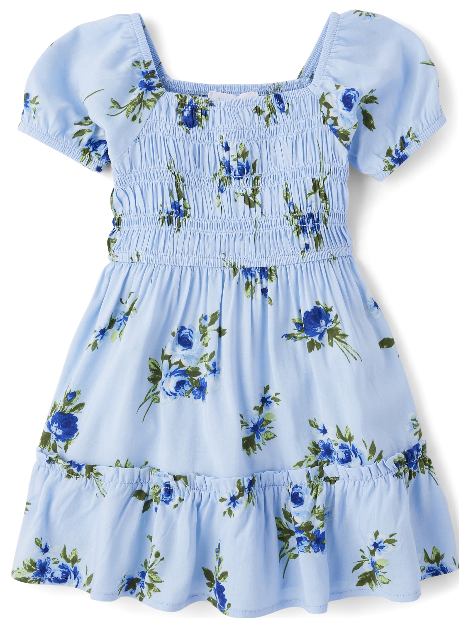 The Childrens Place Baby Toddler Girls Ruffle Dress Knee Length ...