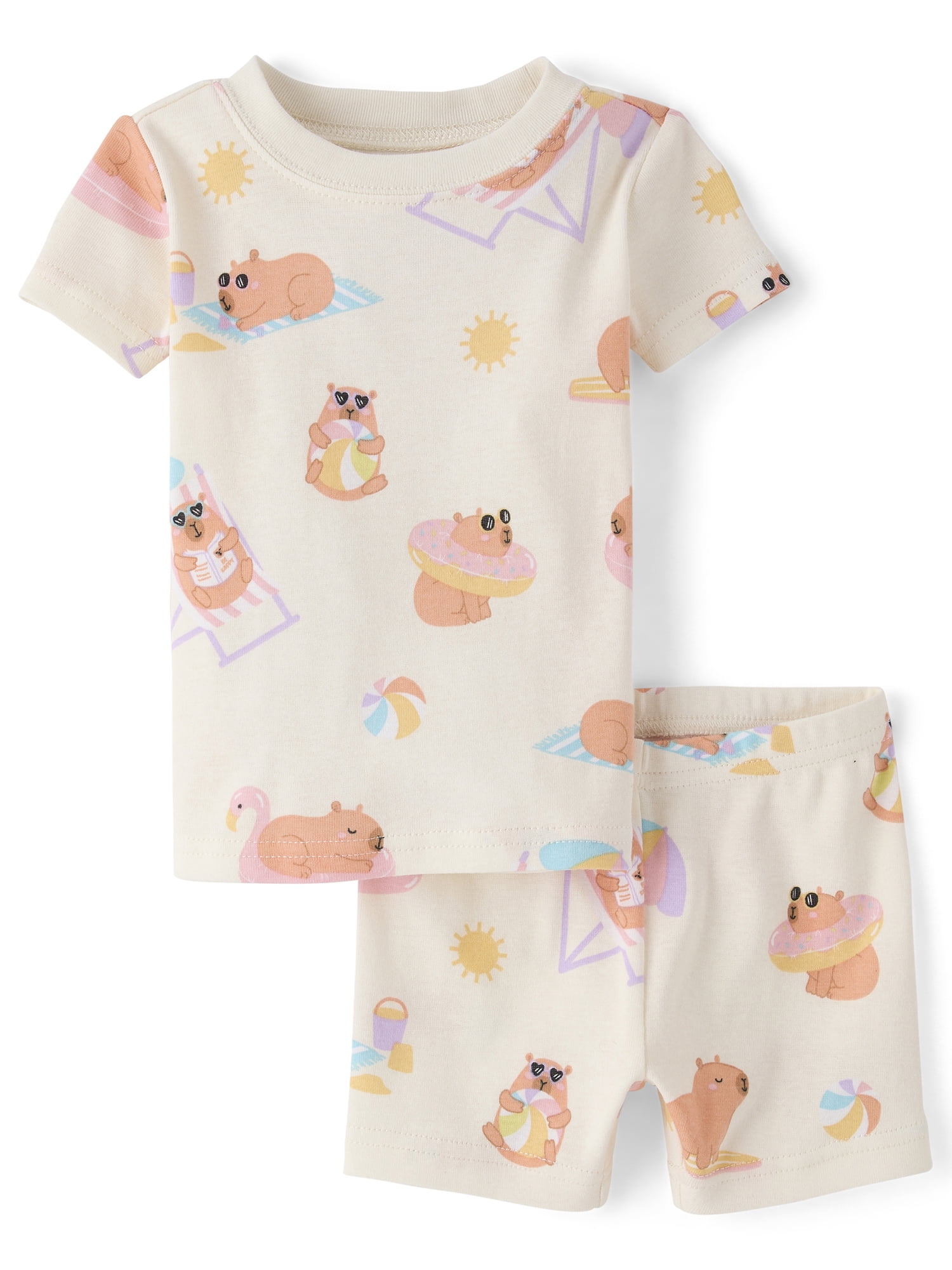 The Children's Place Baby & Toddler Girls Short Sleeve Summer Capybara ...