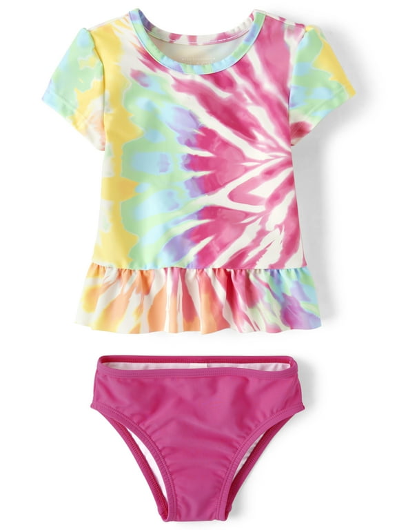Wonder Nation Baby and Toddler Girls Tankini Top and Bottom, 2-Piece Swim Set, Sizes 12M-5T ...