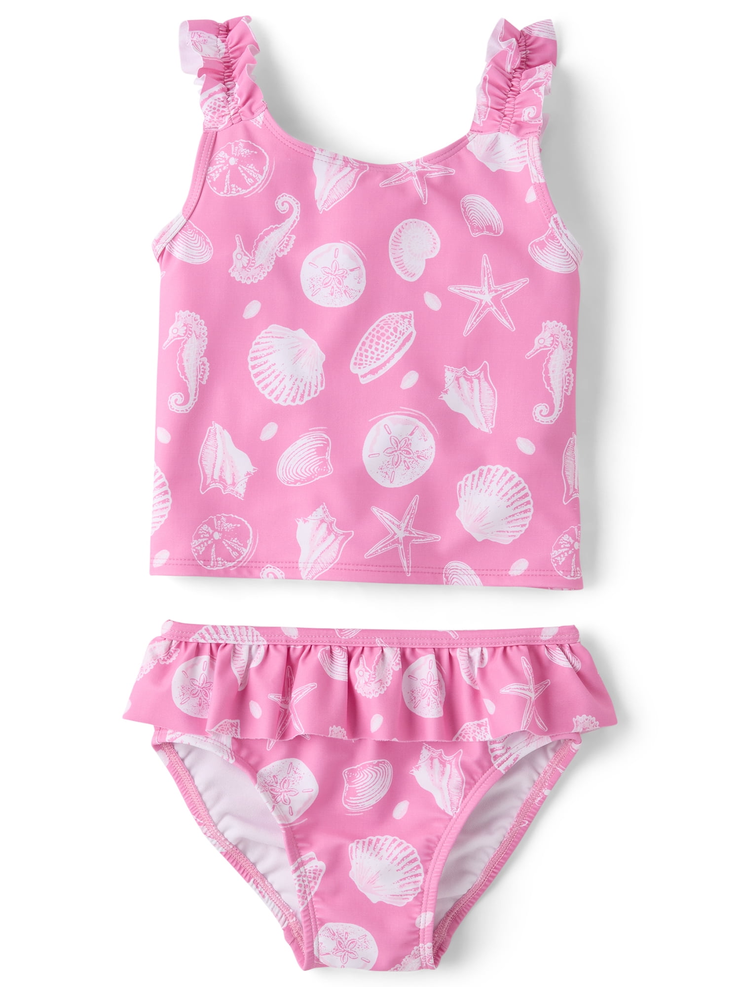 The Children's Place Baby & Toddler Girls Sleeveless Ruffle Tankini ...