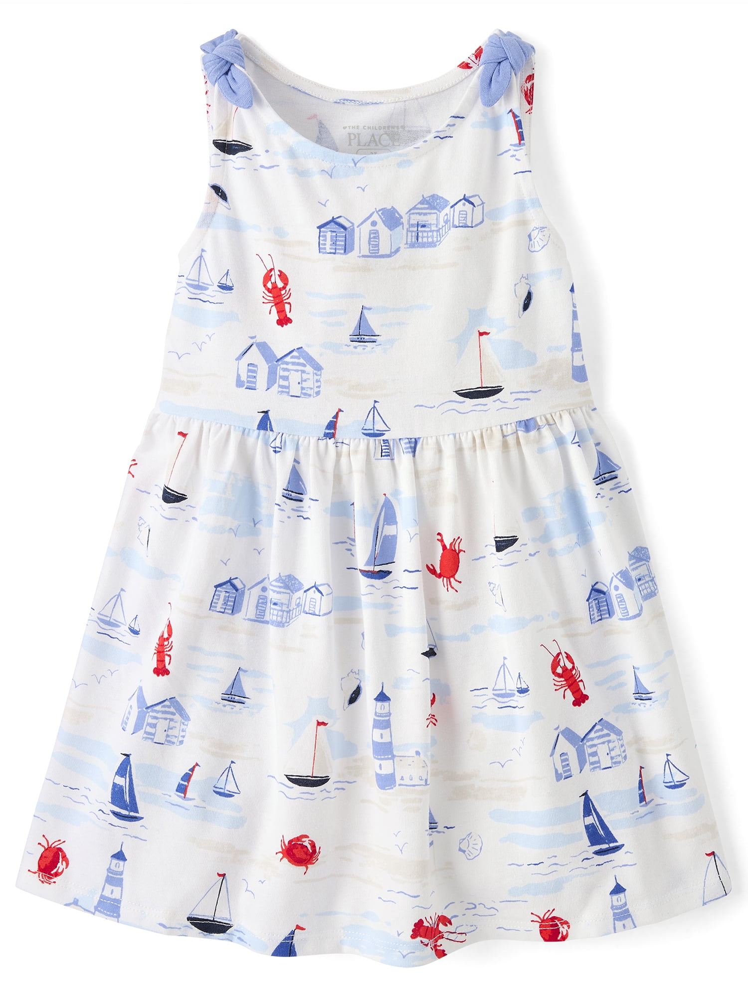 The Children's Place Baby & Toddler Girls Sleeveless Tie Shoulder Print ...