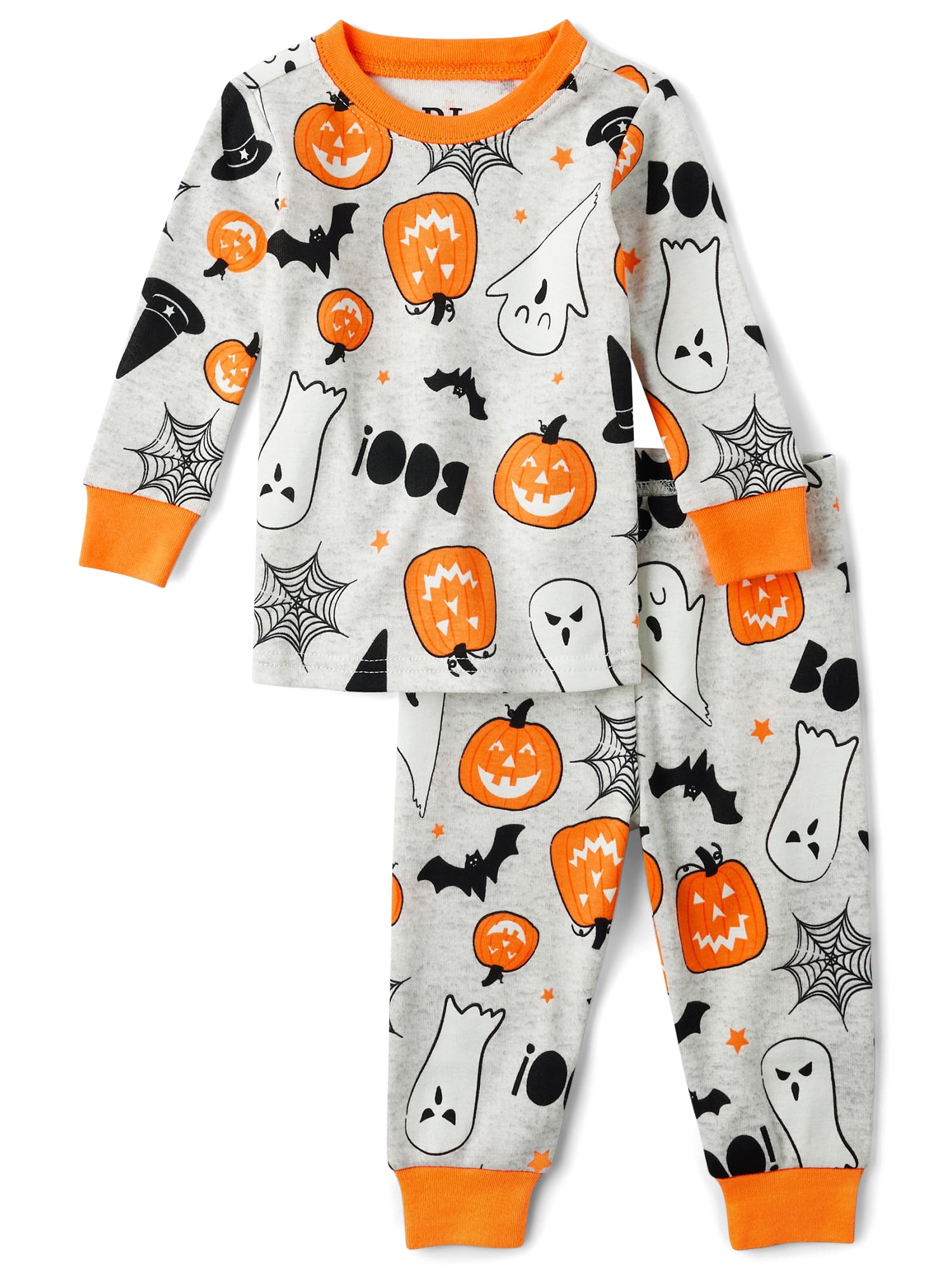 The Childrens Place Baby & Toddler Long Sleeve Mini Boo Pajamas ...