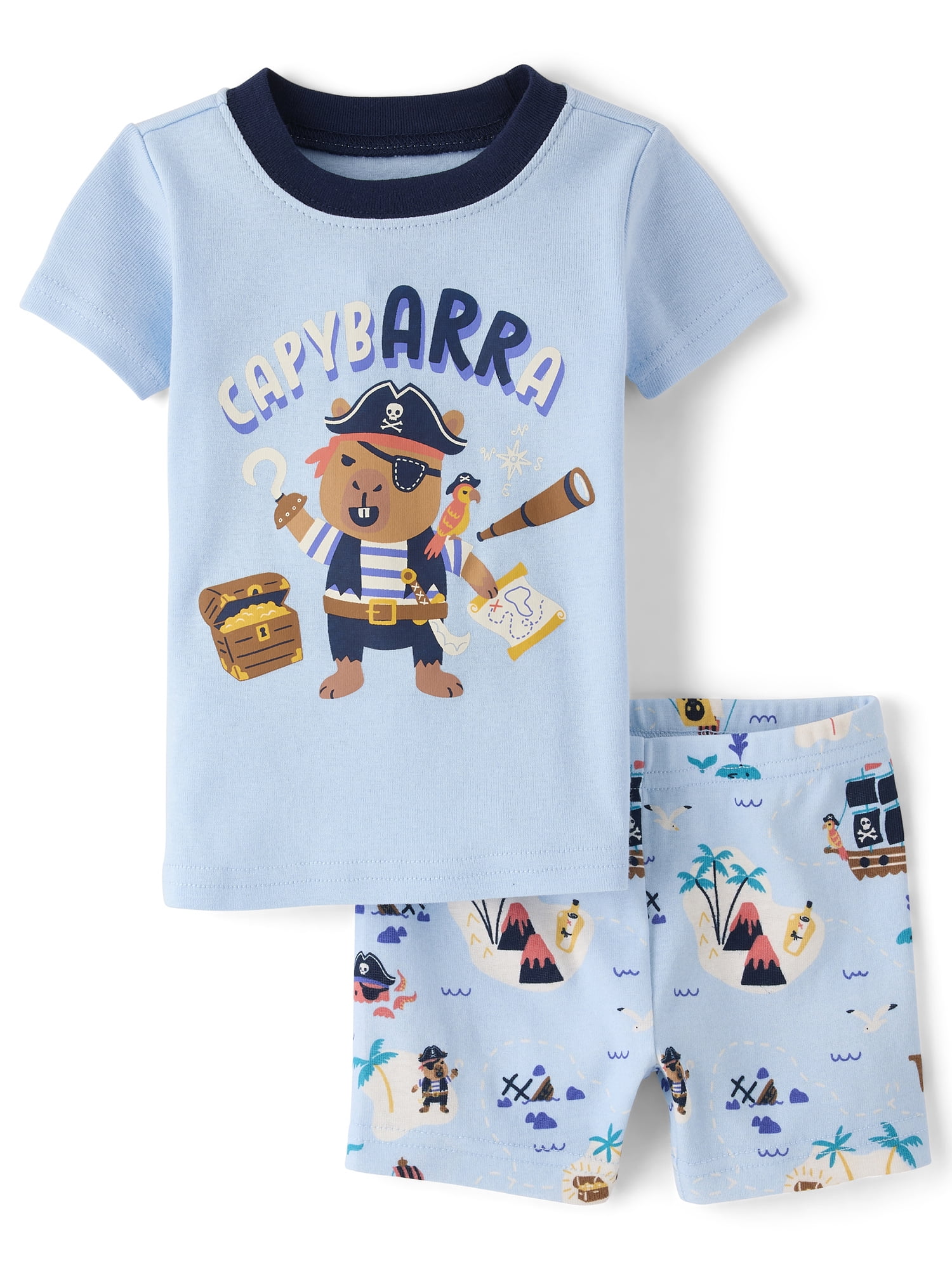 The Children's Place Baby & Toddler Short Sleeve Capybara Pirate Snug ...
