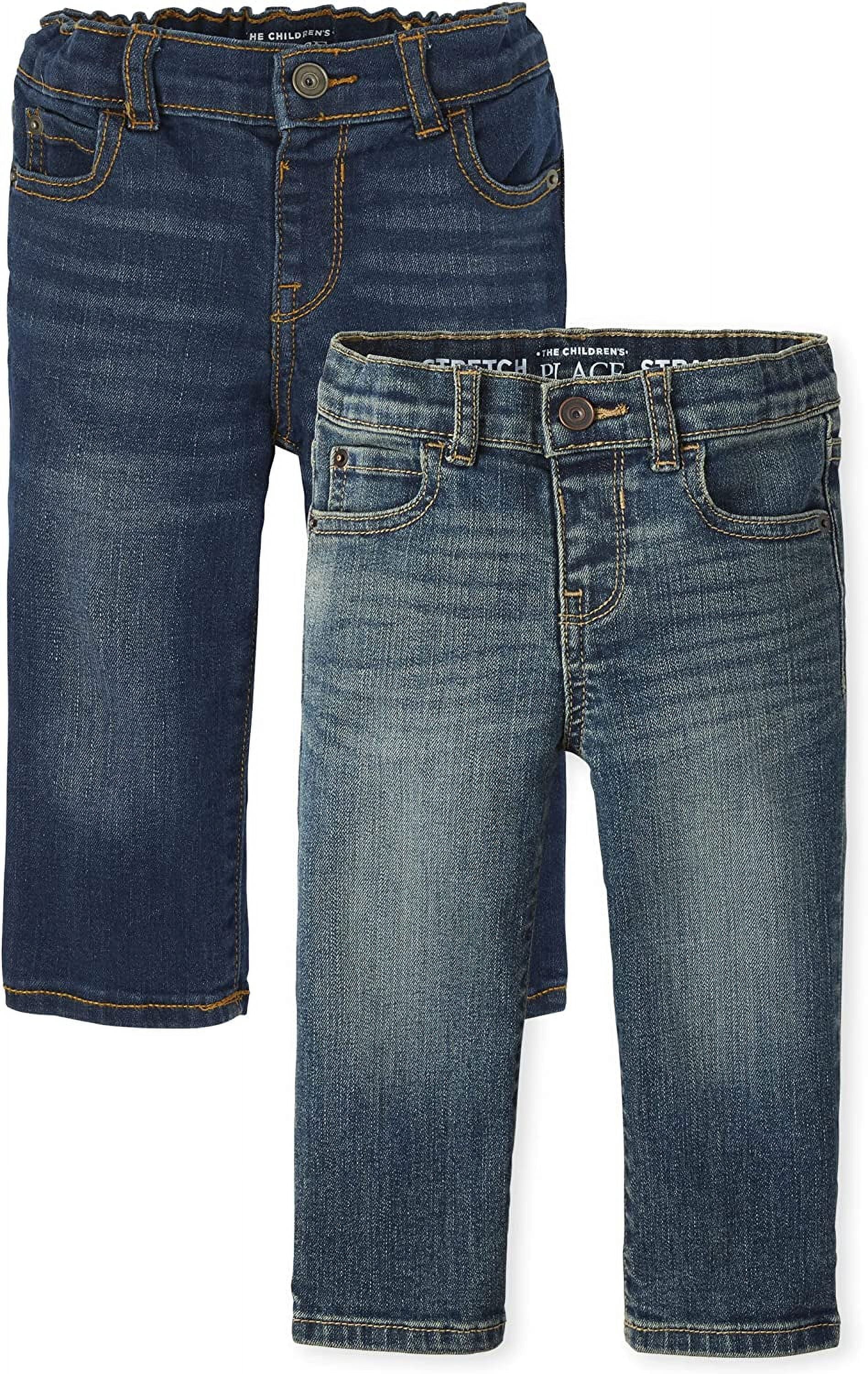 The Children's Place Baby & Toddler Straight Fit Denim Jeans, 2-Pack ...
