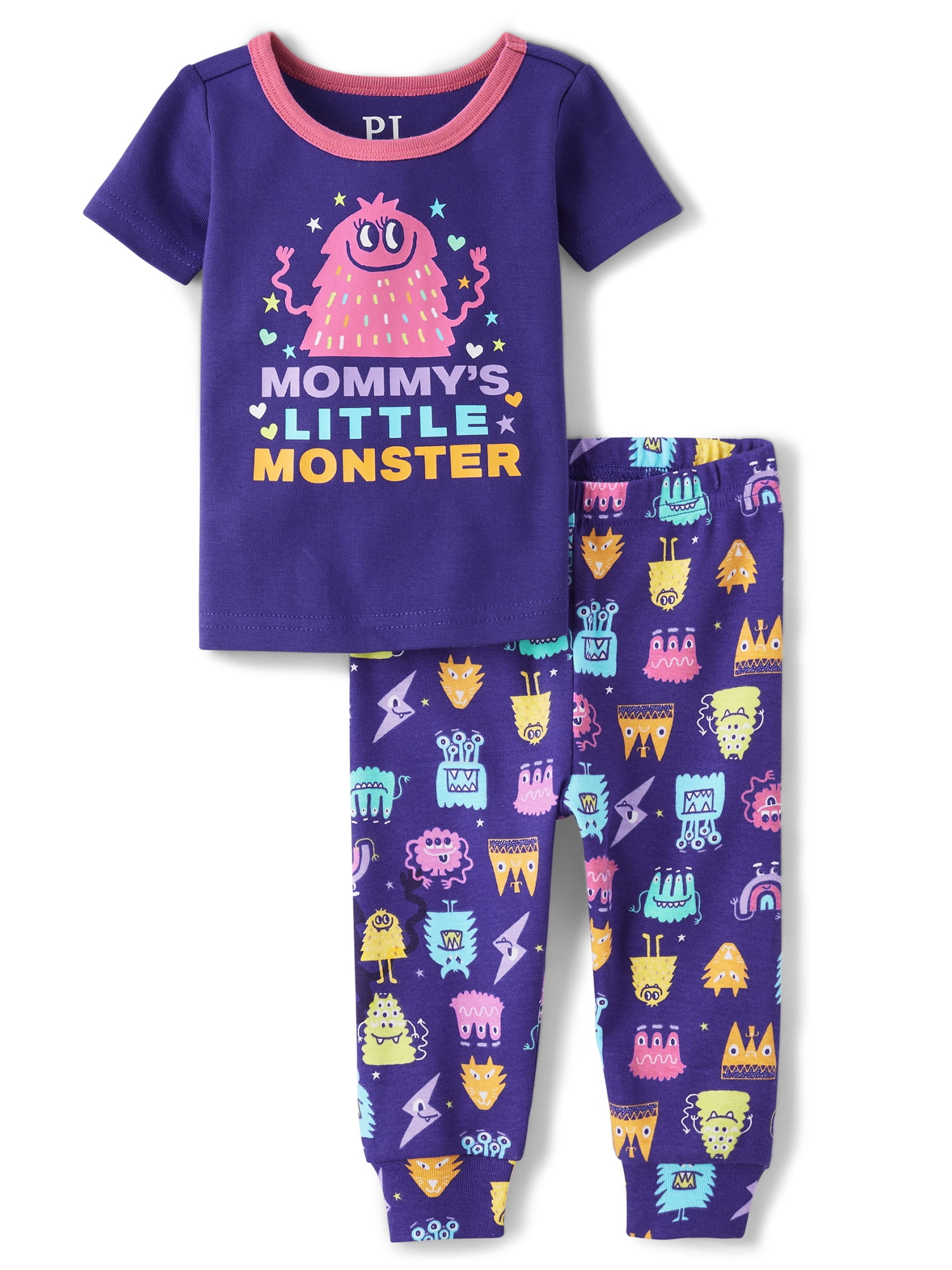 The Children's Place Baby & Toddler Girls Short Sleeve Cotton PJs ...
