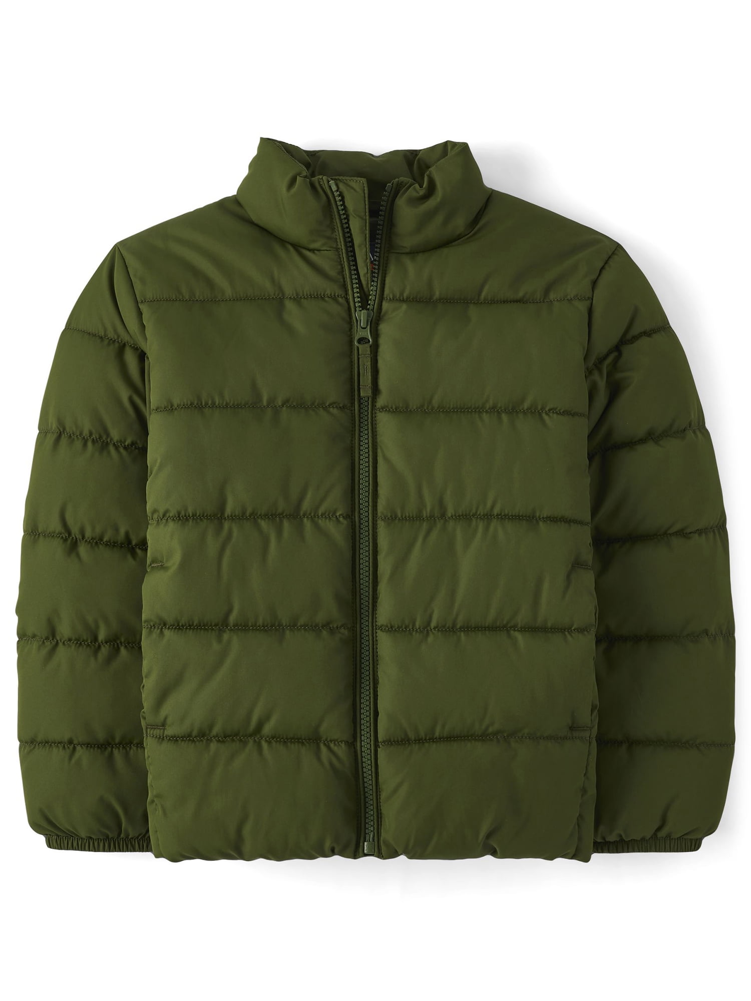 The Children's Place Boys Long Sleeve Zip-Up Puffer Winter Jacket ...