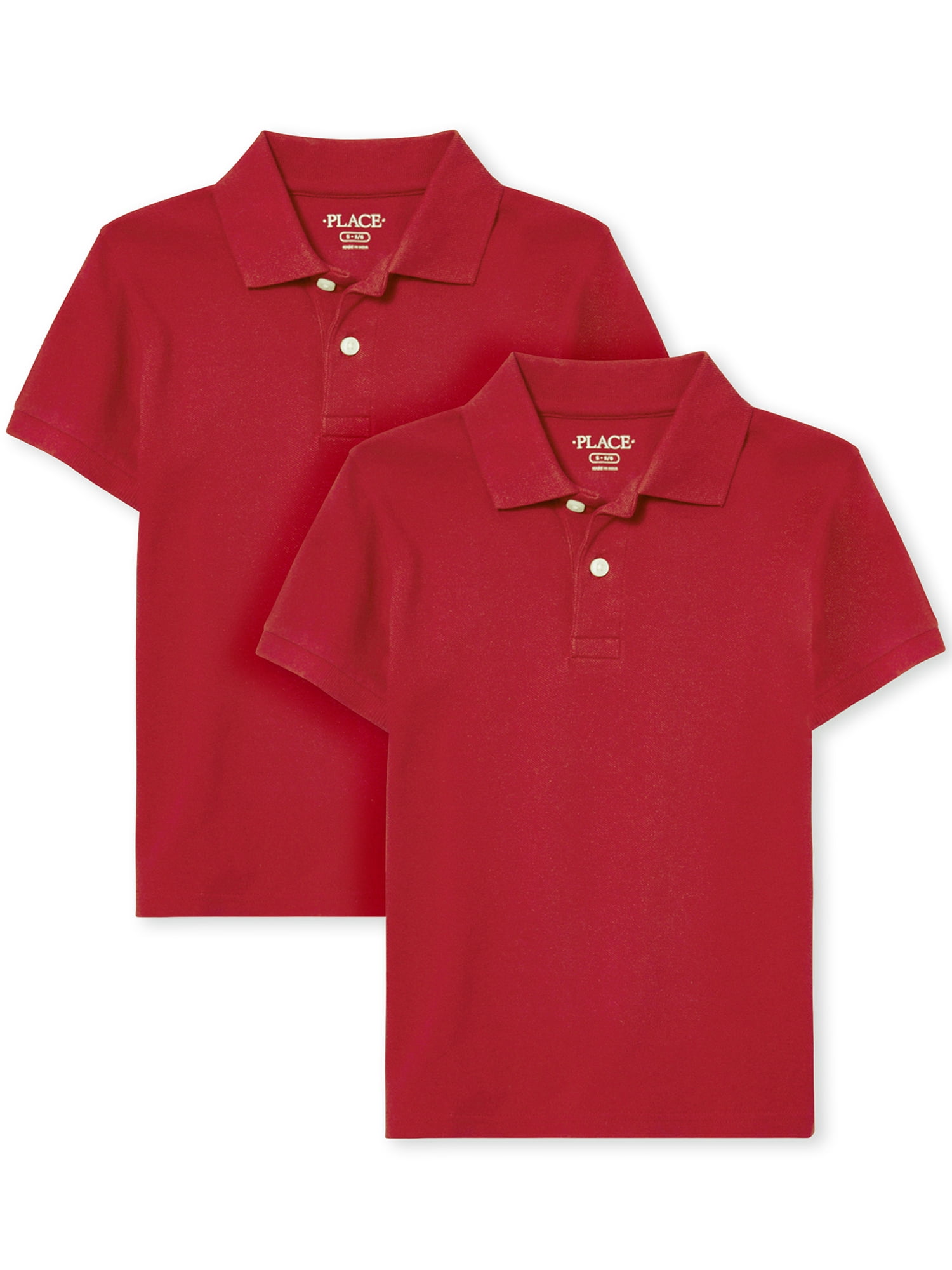 The Children's Place Boys Uniform Short Sleeve Polo, 2-Pack, Sizes XS ...
