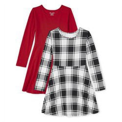 The Children's Place Big Girl 2-Pack Long Sleeve Dress Set,Sizes XS-XXL ...