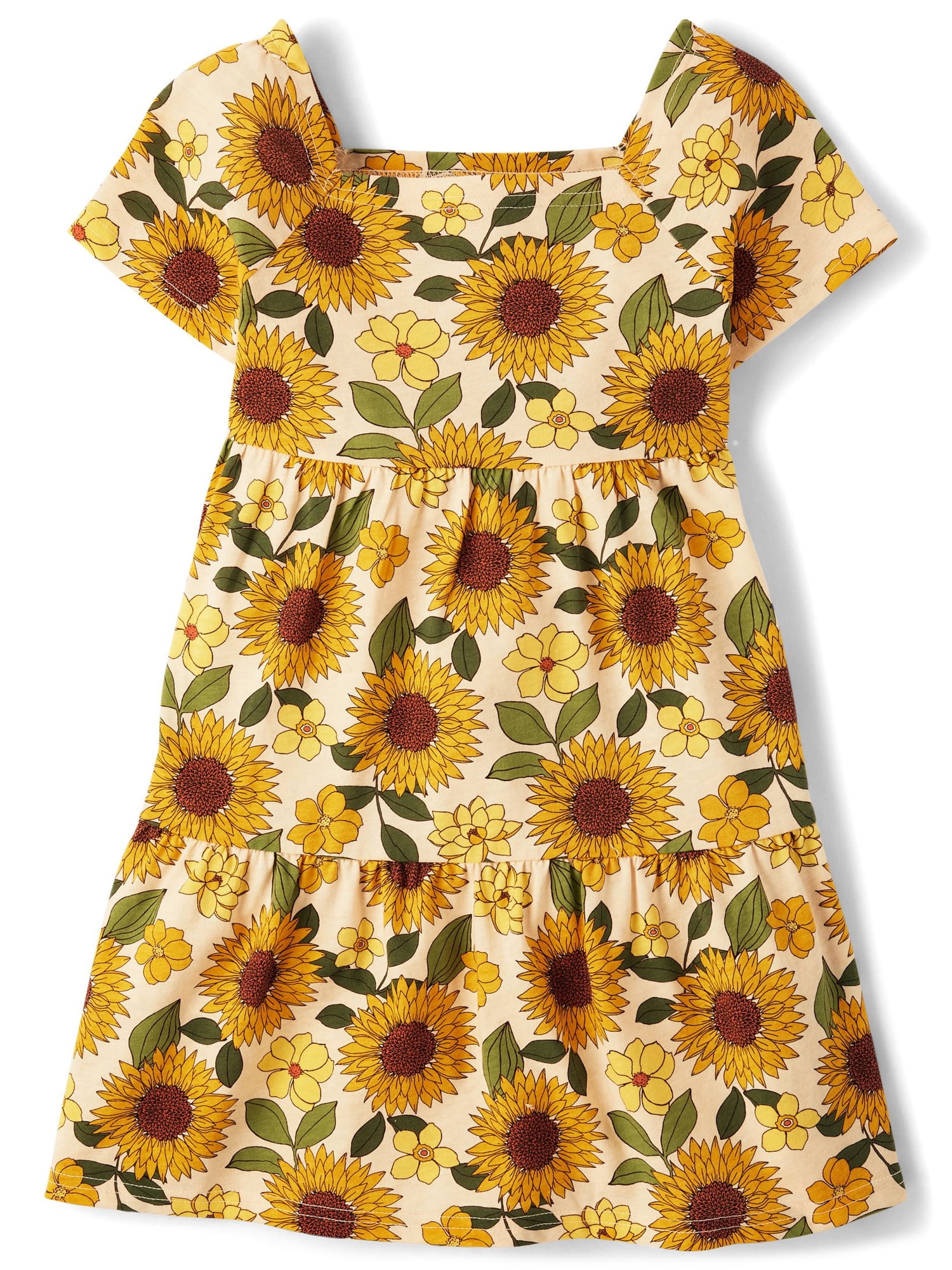 The Children's Place Girls Short Cap Sleeve Tiered Ruffle Dress, Sizes ...