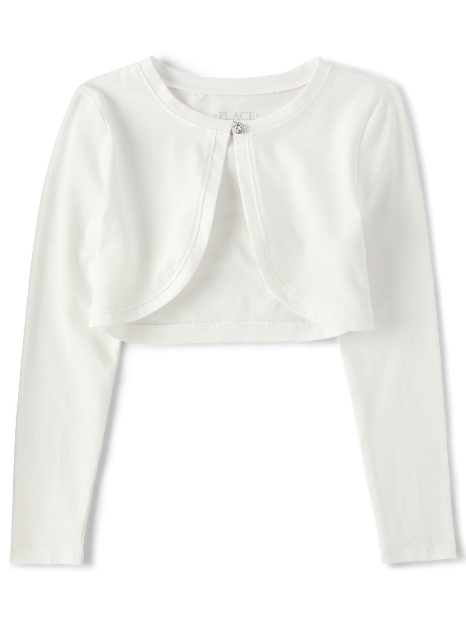 The Children's Place Big Girls Long Sleeve Cropped Knit Sweater Shrug ...