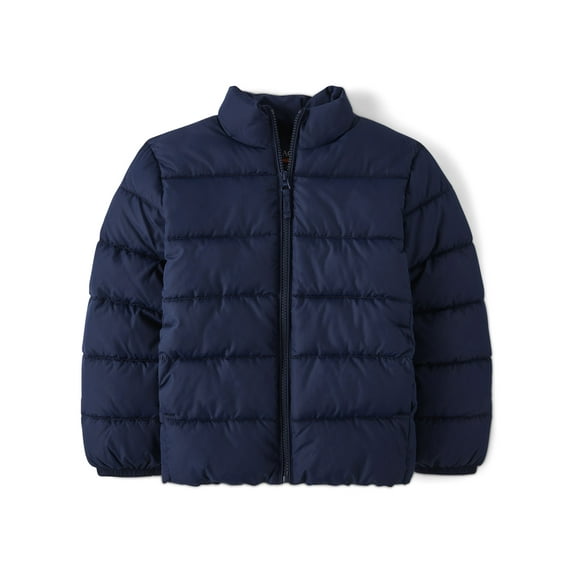 The Children's Place Boys Long Sleeve Zip-Up Puffer Winter Jacket ...