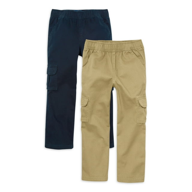 The Children's Place Boys Pull-On Cargo Pant, 2-Pack, Sizes 4-18 ...