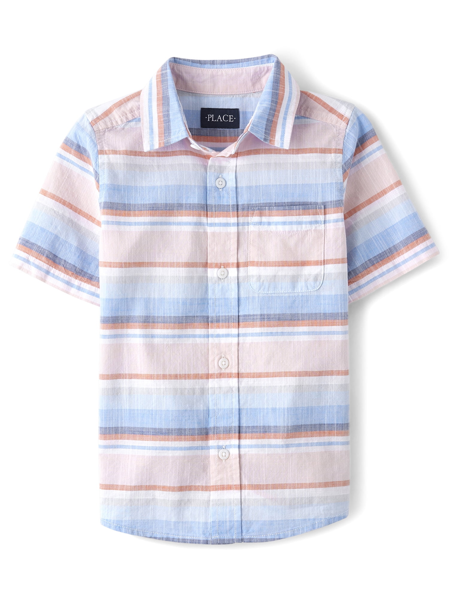 The Children's Place Boys Short Sleeve Button Up Shirt, Sizes XS-XXL ...