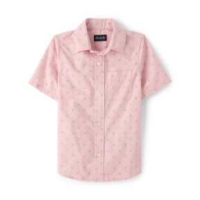 The Children's Place Boys Long Sleeve Printed Poplin Button Up Shirt ...