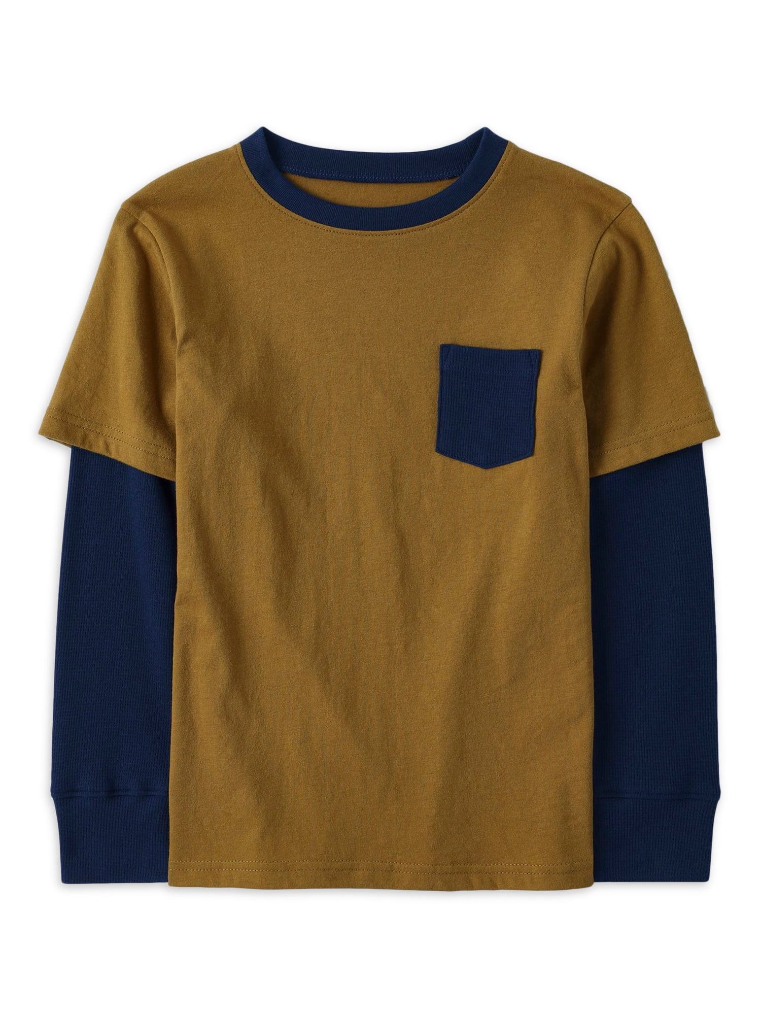 The Children's Place Boys T-Shirt with Thermal Hang-Down Long Sleeves ...