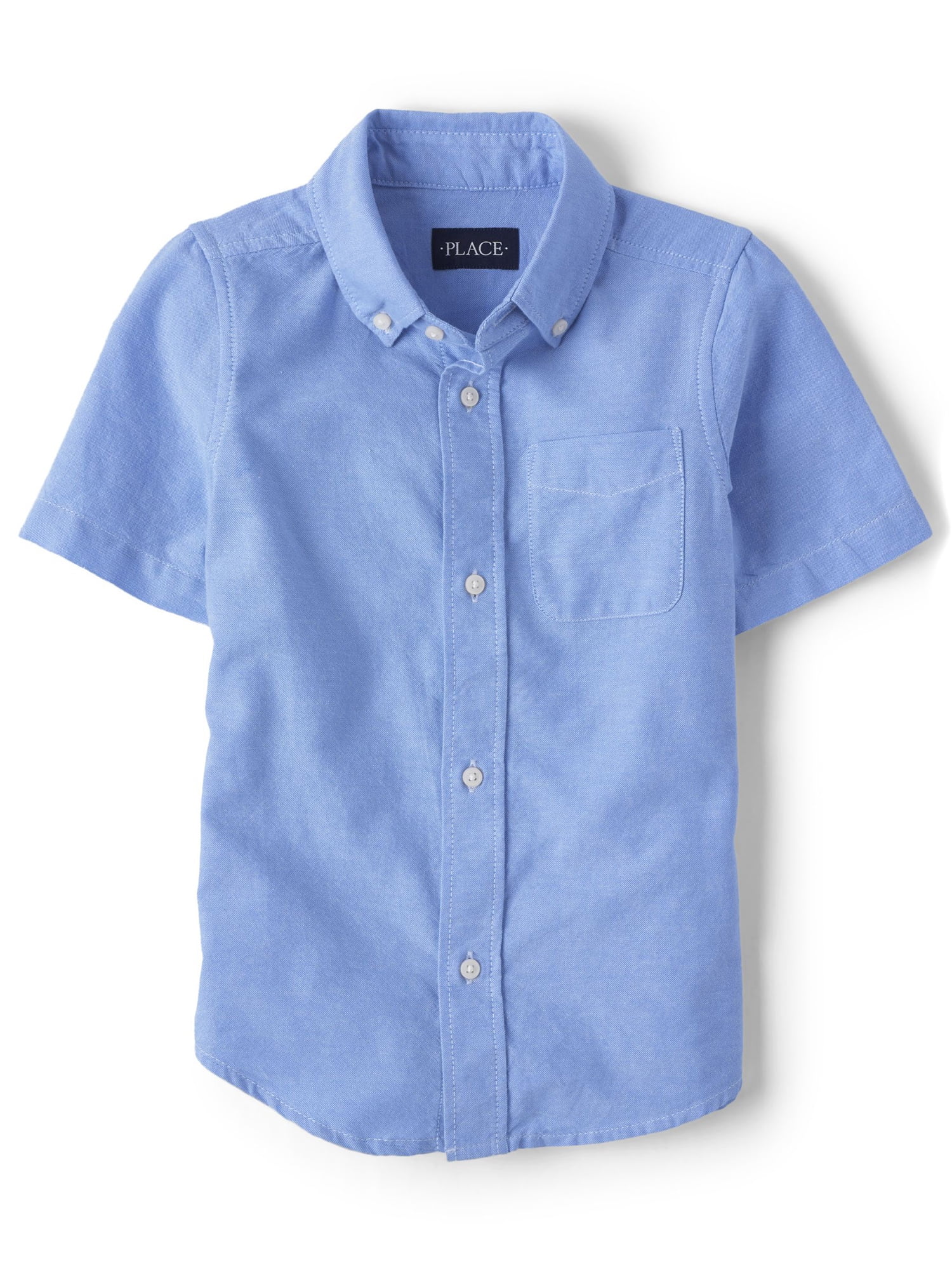 The Children's Place Boys Uniform Short Sleeve Woven Button Up Shirt ...