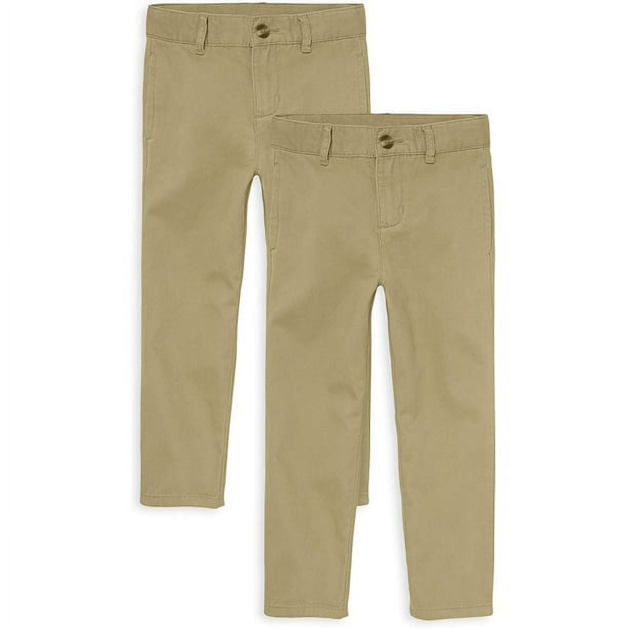 The Children's Place Boys Uniform Stretch Straight Chino Pant, 2-Pack ...